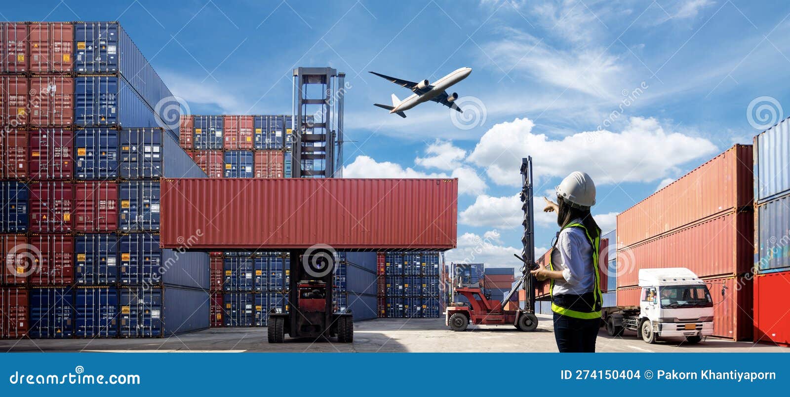 Logistic Export Import Concept Stock Photo - Image of business ...