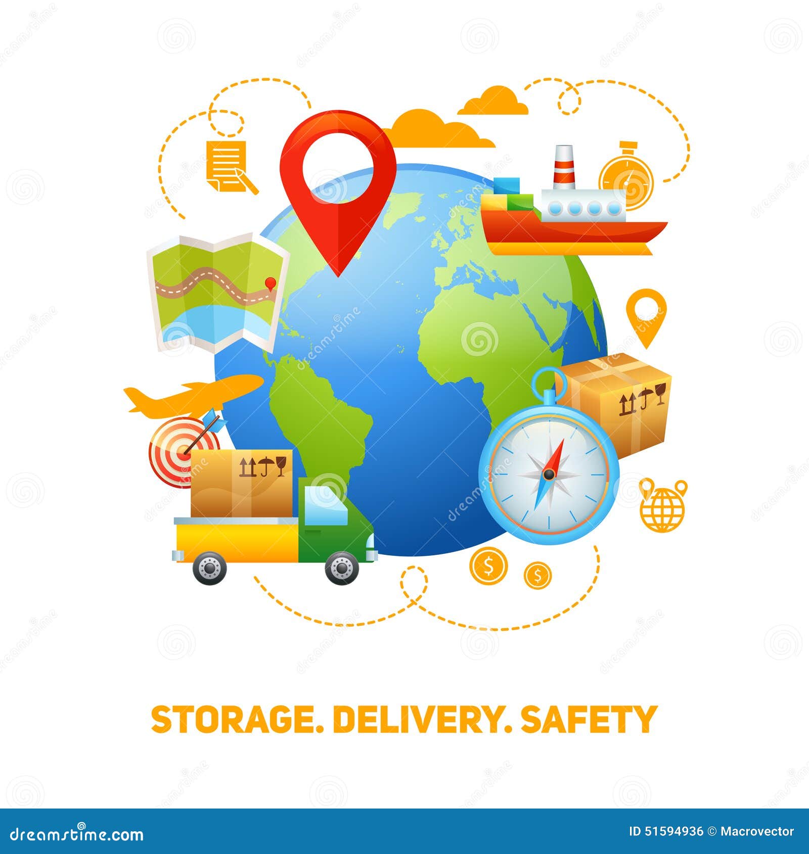 Logistic Global Concept Design Illustration Stock Vector - Illustration ... Logistic Global Concept Design Illustration Stock Vector - Illustration ...