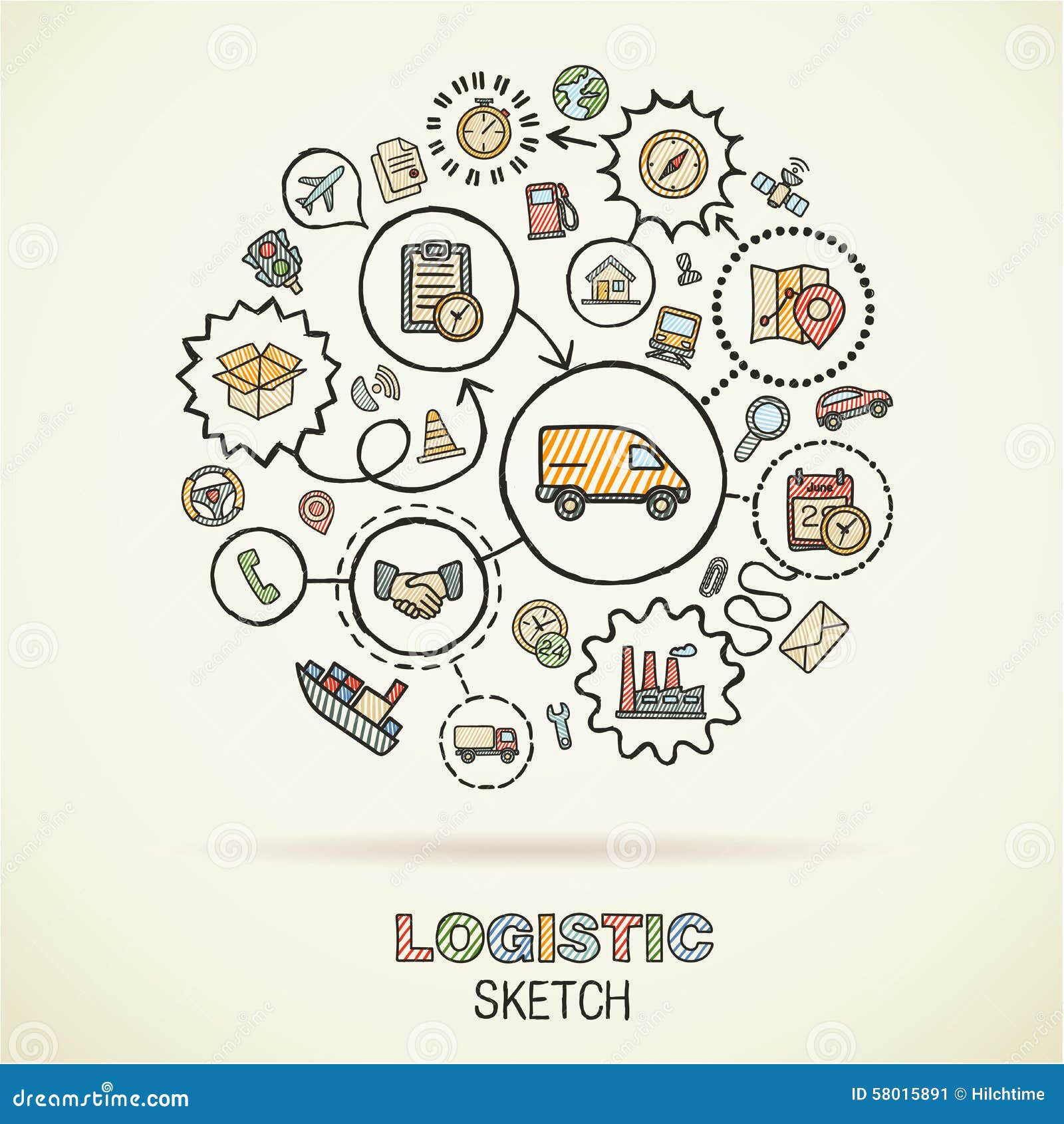 Logistic Hand Draw Sketch Icons Stock Vector - Illustration of compound ... Logistic Hand Draw Sketch Icons Stock Vector - Illustration of compound ...