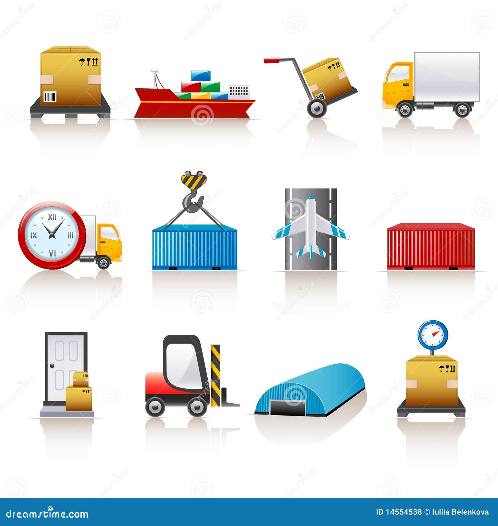 Logistic icons stock vector. Illustration of platform - 14554538