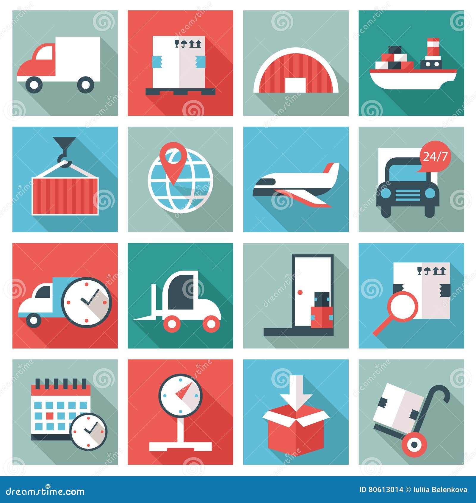 Logistic icons stock vector. Illustration of container - 80613014