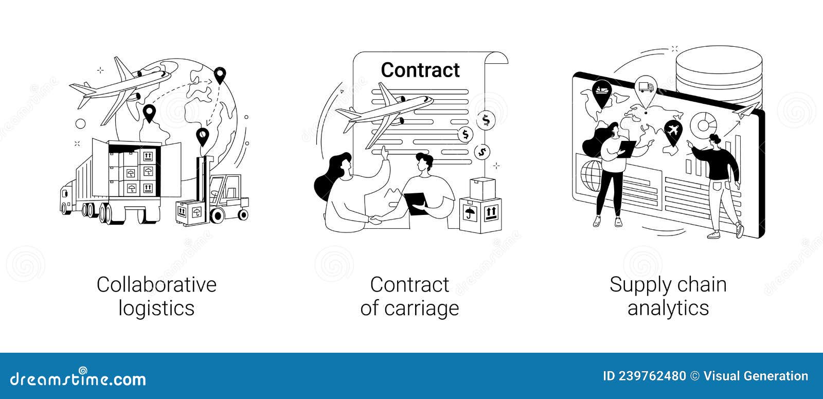 Logistic Industry Abstract Concept Vector Illustrations. Stock Vector ...