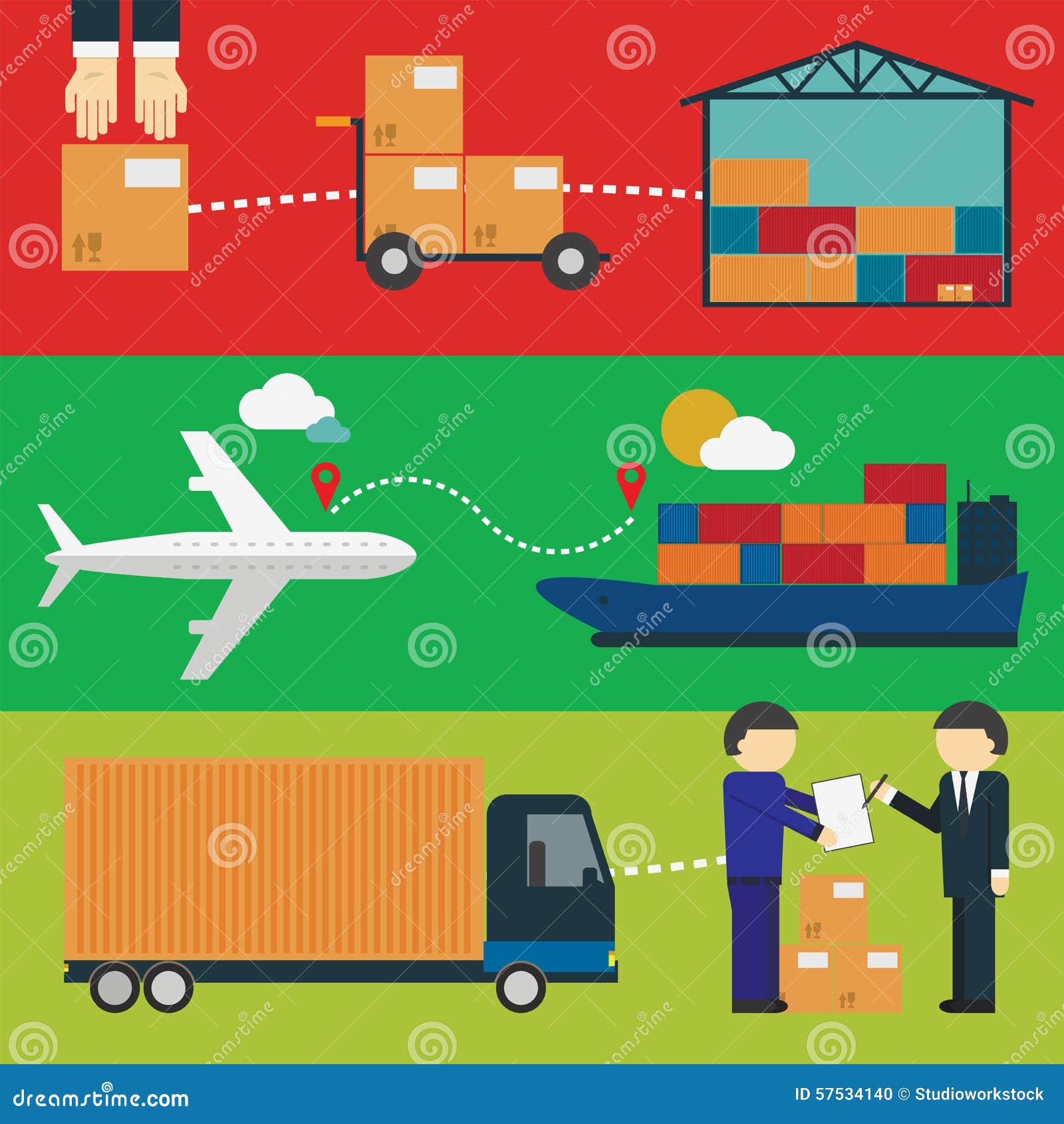 Logistic Infographics for Web or Mobile Aplication Stock Vector ...