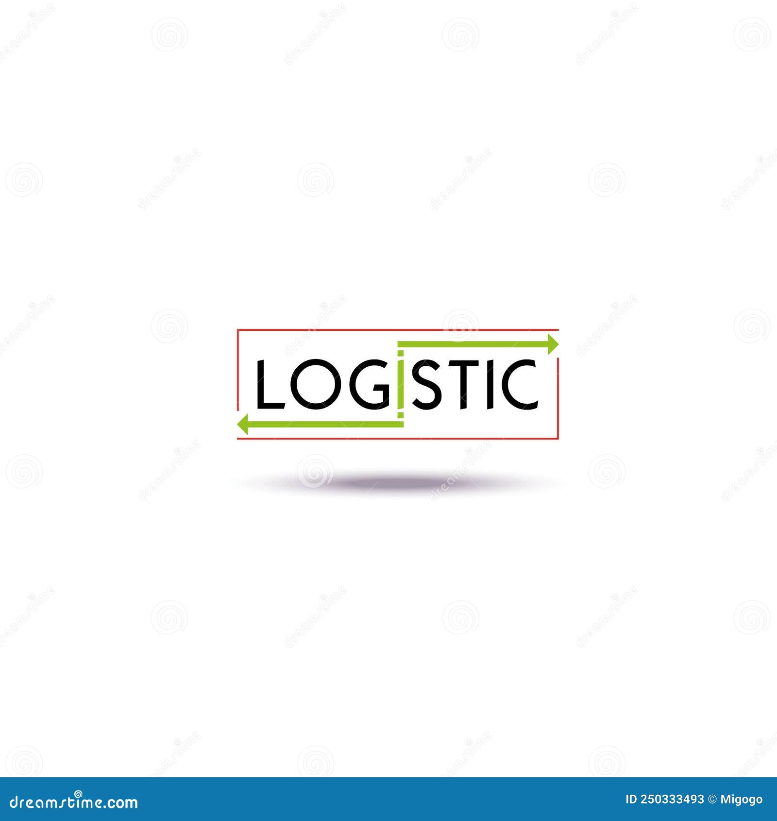 Logistic Logo, Text. Flat Style Template Stock Illustration ...