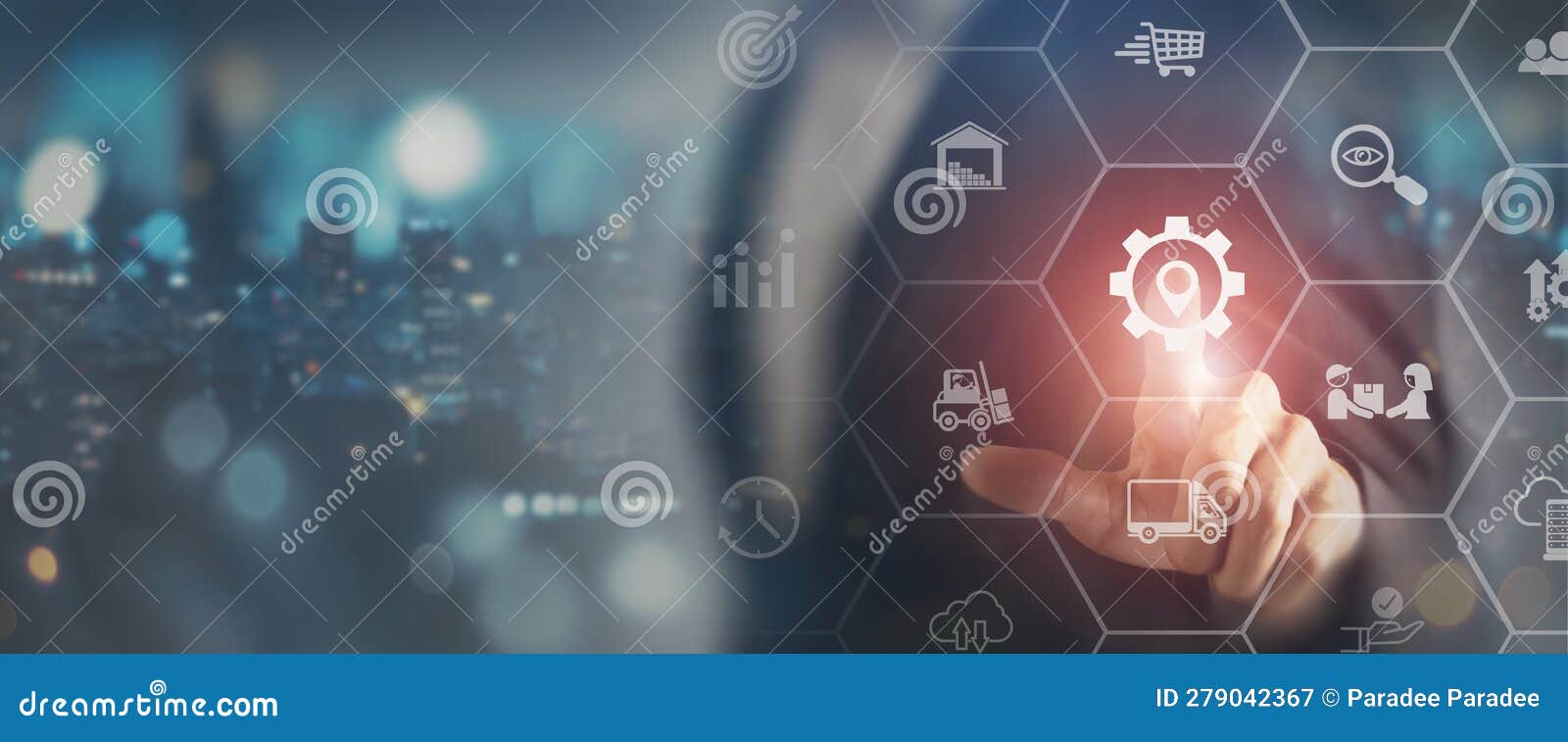 Logistic Management Concept. the Complex Process of Planning, Stock ...