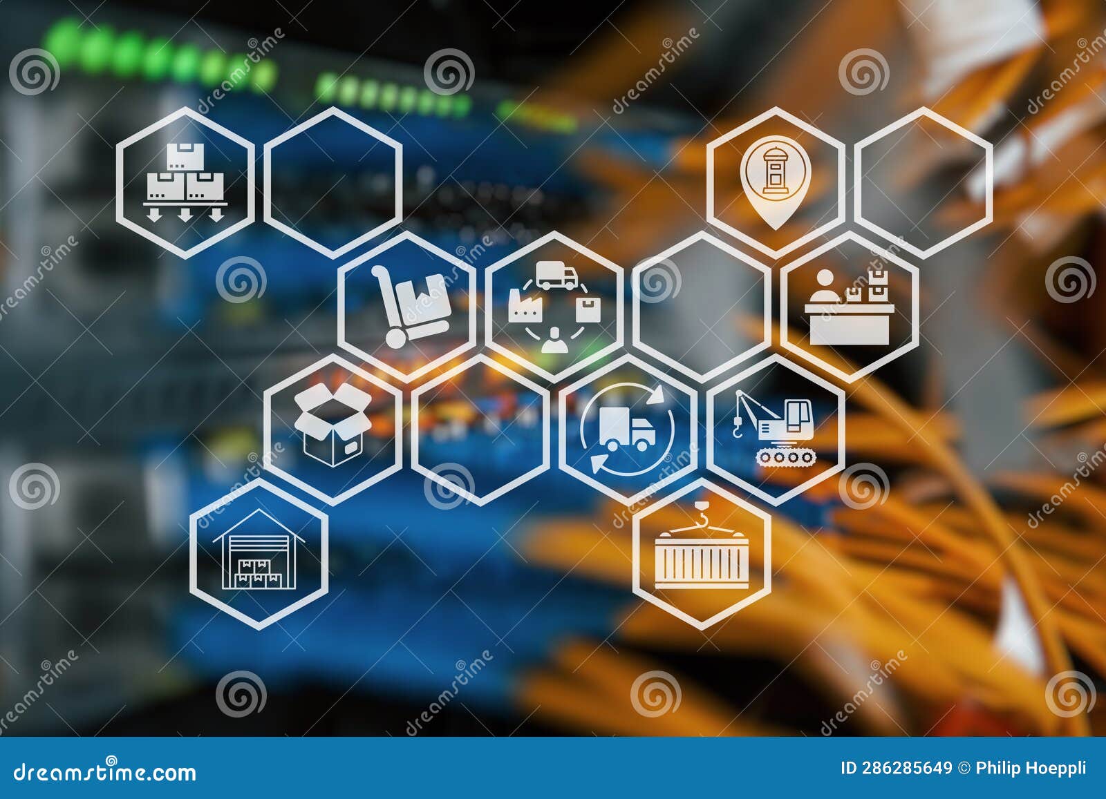 Logistic Management Concept. the Complex Process of Planning ...