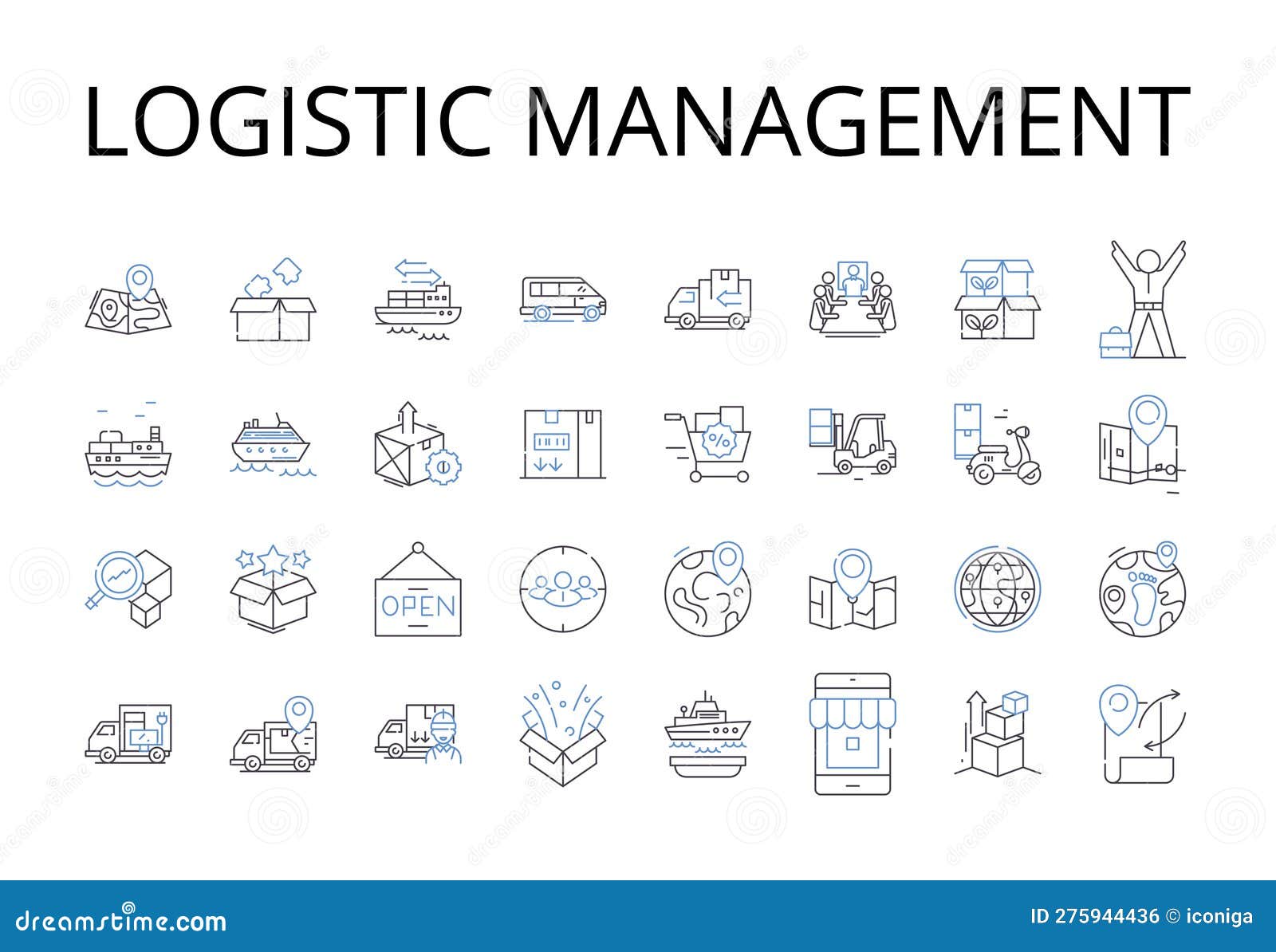Material Handling Line Icons Collection. Forklift, Pallets, Conveyors ... Material Handling Line Icons Collection. Forklift, Pallets, Conveyors ...