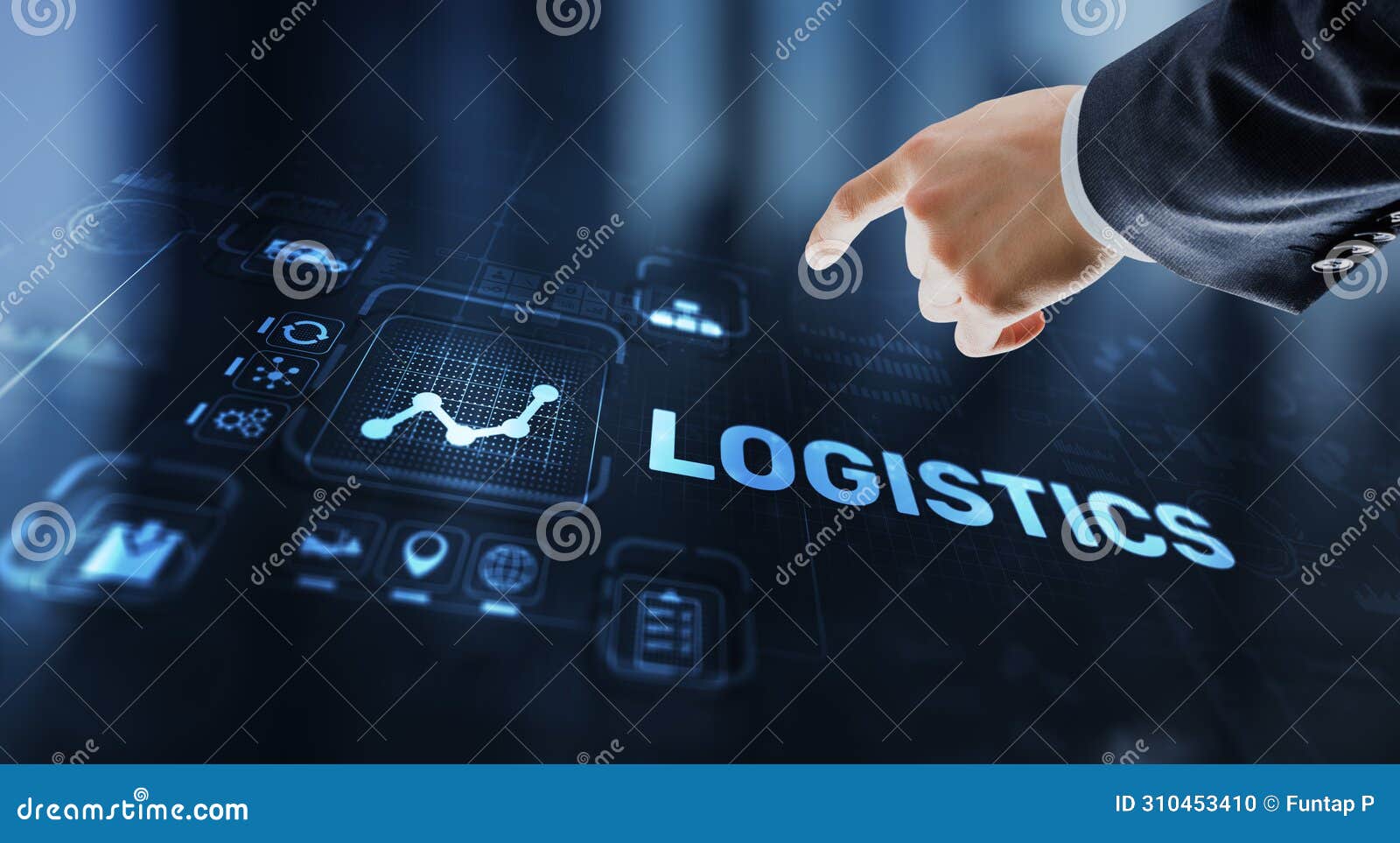 Logistic Network Distribution and Transport Concept. Goods Delivery ...