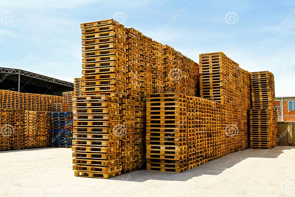 Logistic pallets stock photo. Image of transport, pallet - 18566516