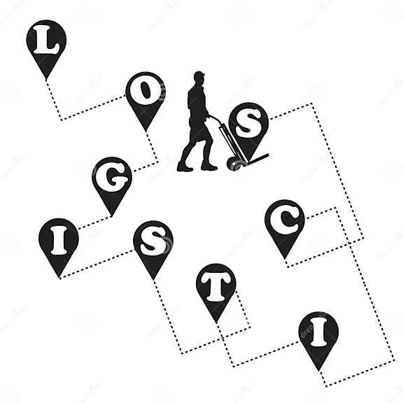 Logistic Scheme of Movement Stock Vector - Illustration of symbol ...