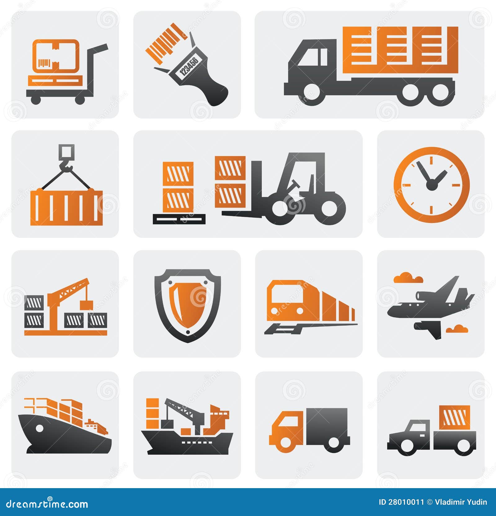 Shipping Box Icon Set. Empty Open And Close Box For Delivery Packaging ...