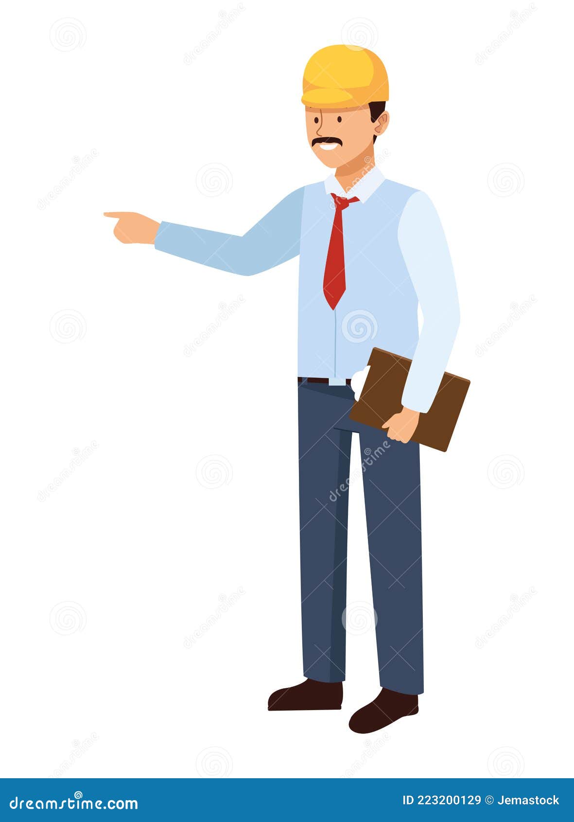 Logistic Inspector With Checklist Cartoon Vector | CartoonDealer.com ...