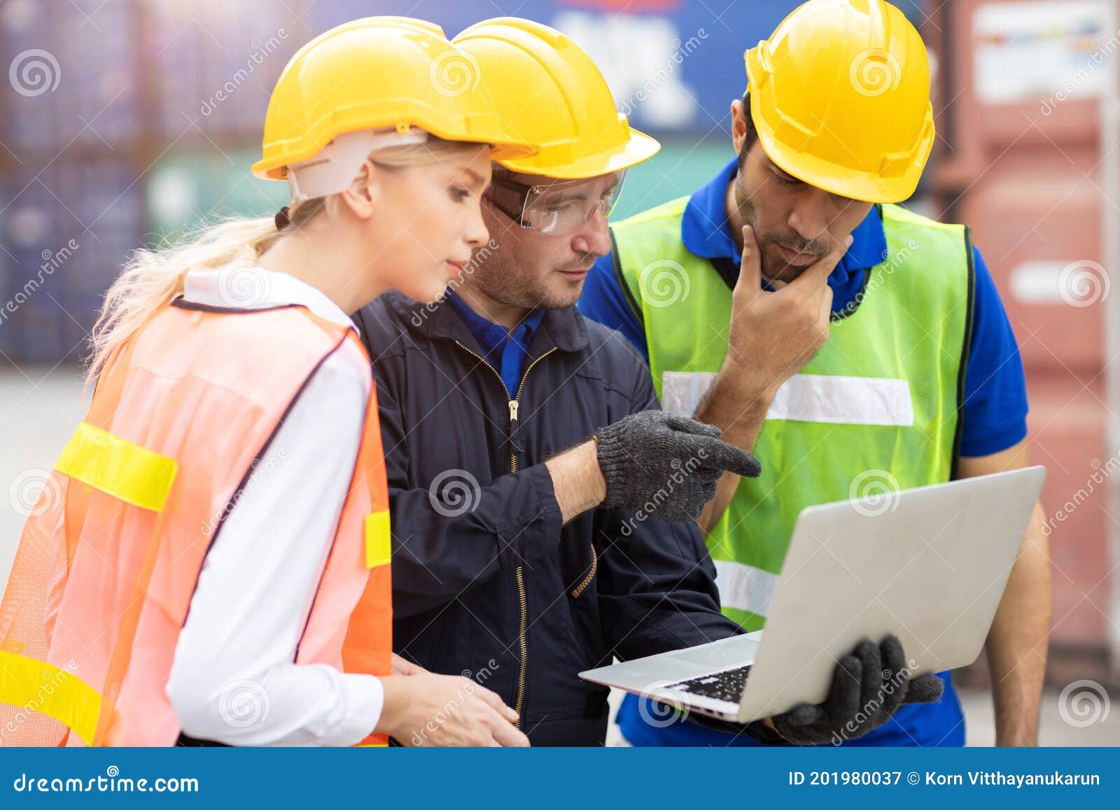 Logistic Team Worker Working Together To Brainstorming Analysis the ...