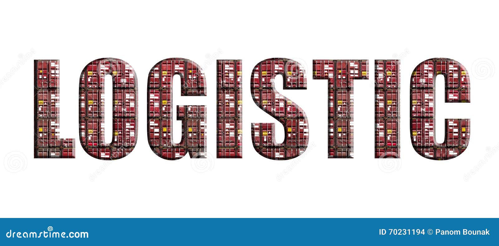 Logistic Text Forming on Colourful Stack Pattern Stock Photo - Image of ...