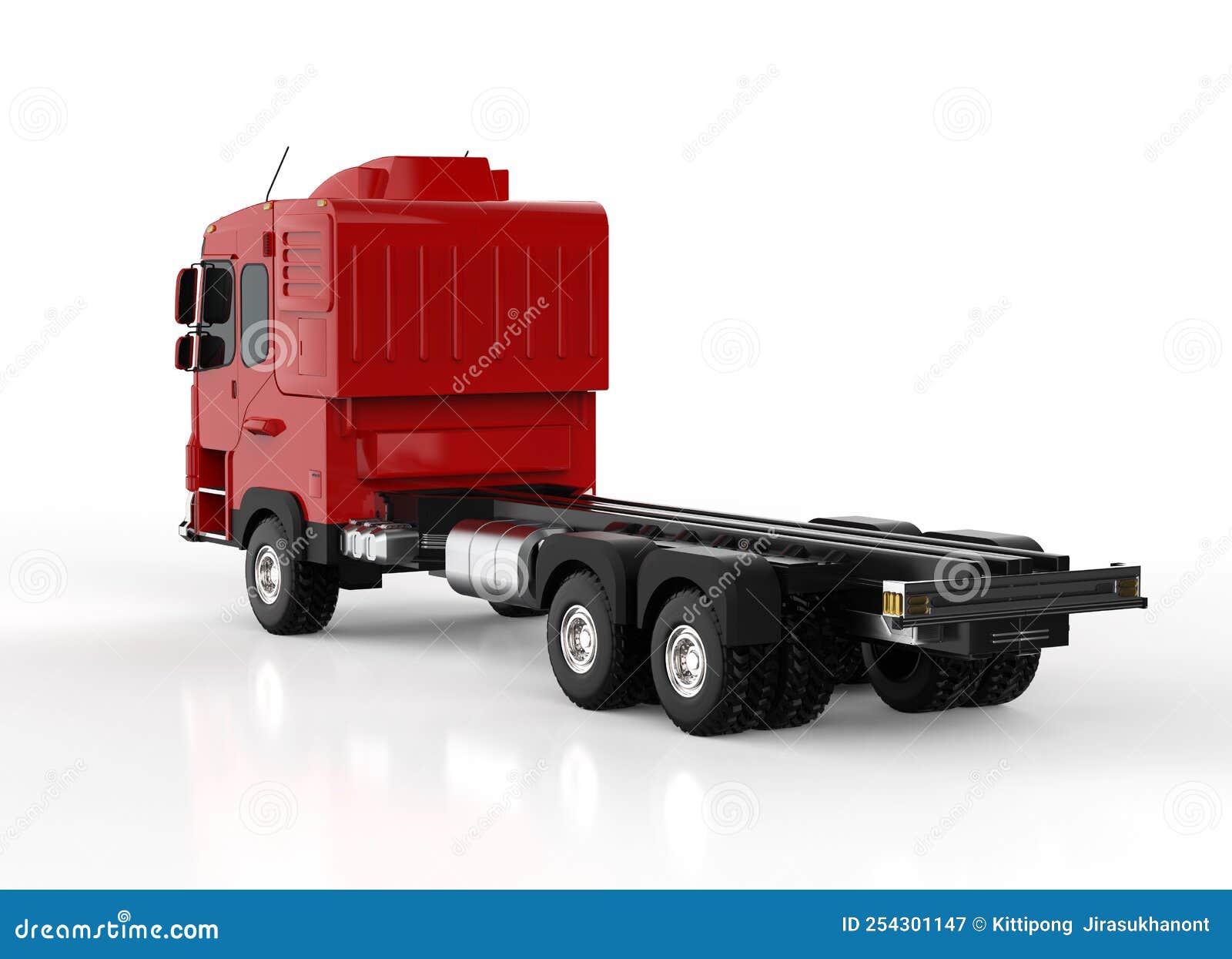 Logistic Trailer Truck or Lorry on White Background Stock Illustration ...