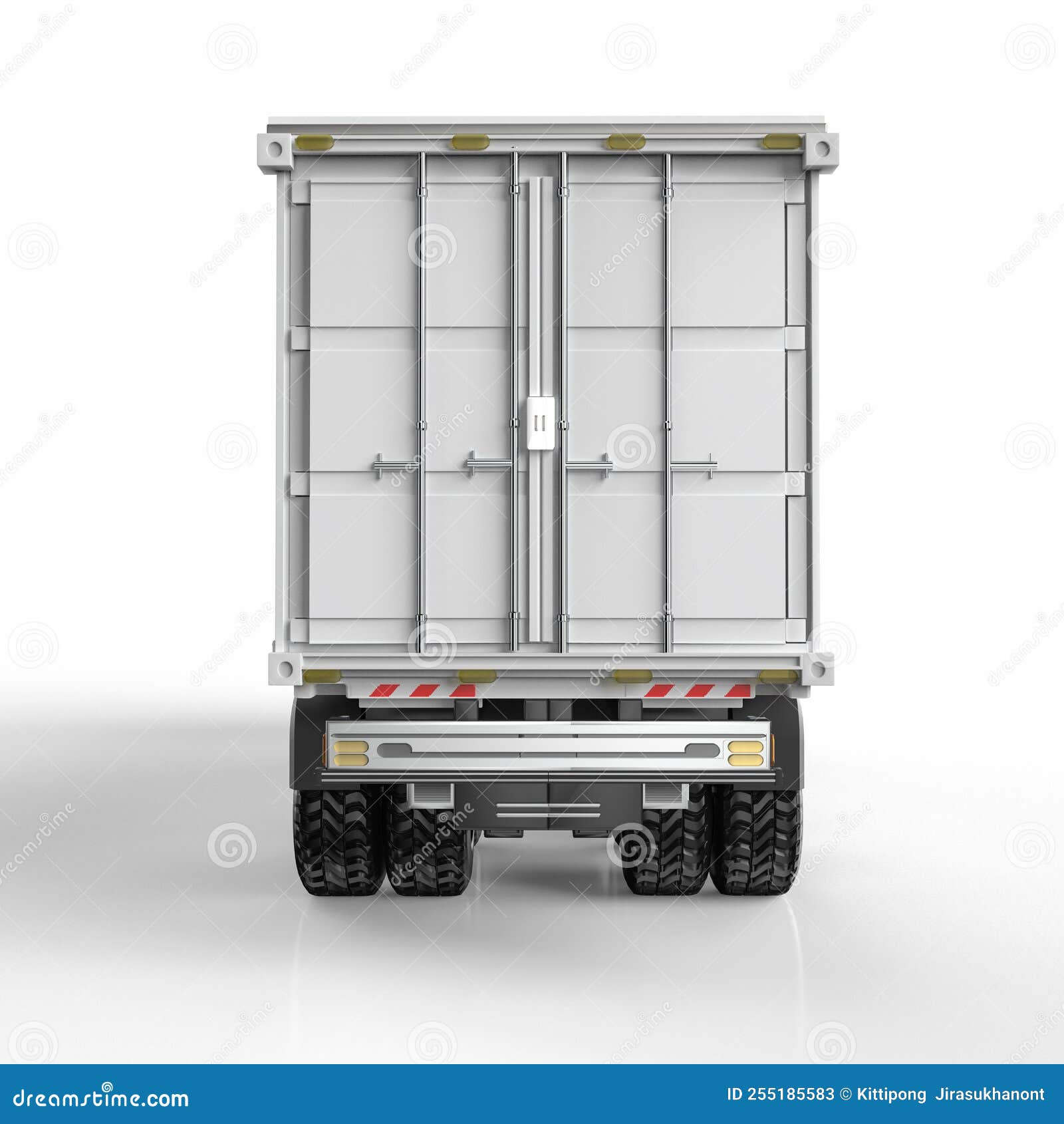Logistic Van Trailer Truck or Lorry on White Background Stock Image ...