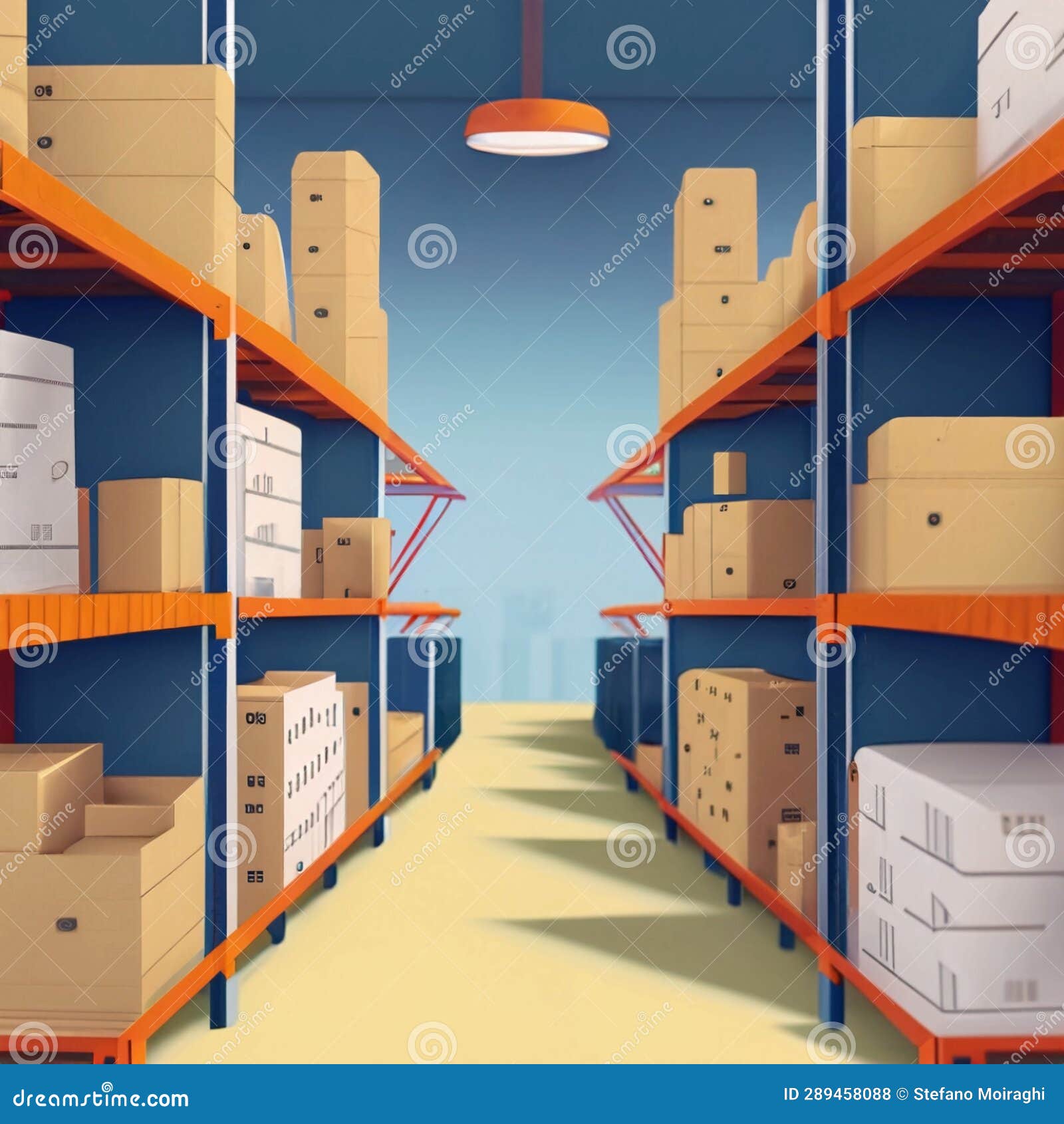 Logistica Warehouse Stock Goods in Pallets Ready for Delivery Stock ...