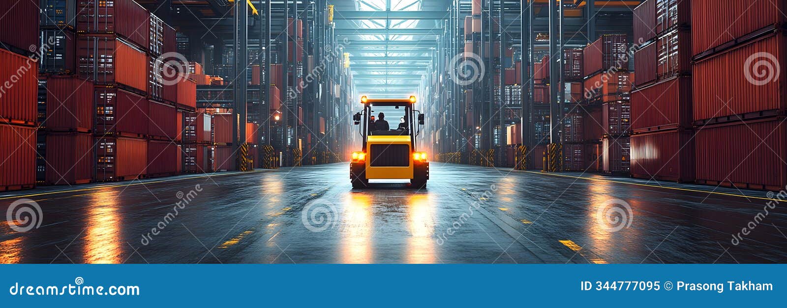 Logistical Efficiency In A Bustling Warehouse:Optimized Cargo Movement And Supply Chain For ...