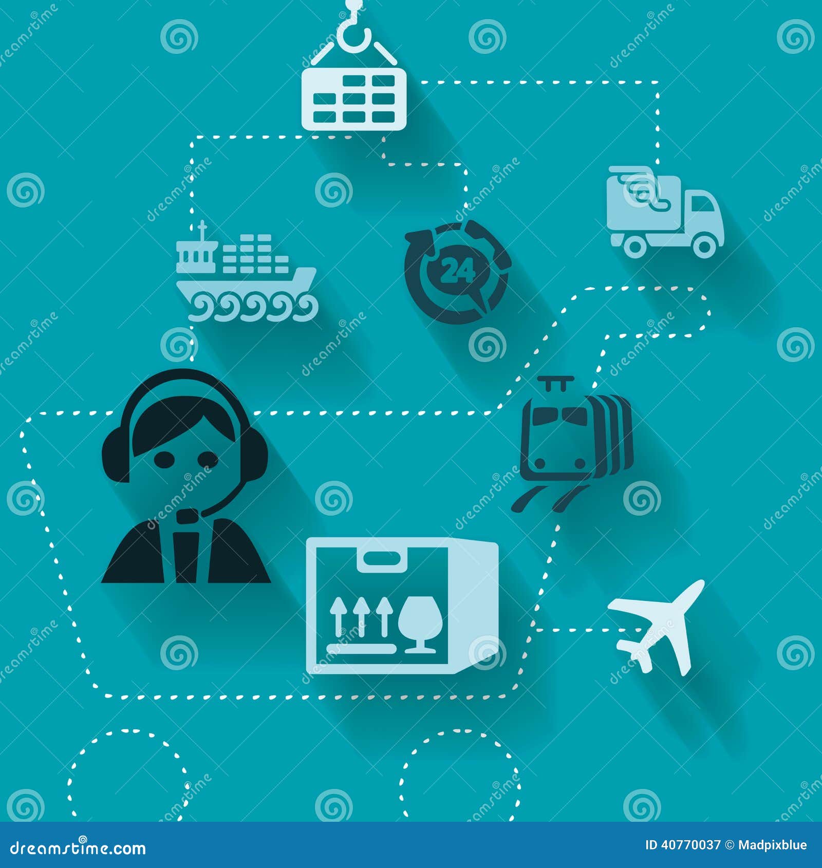 Logistics stock vector. Illustration of pack, customer - 40770037