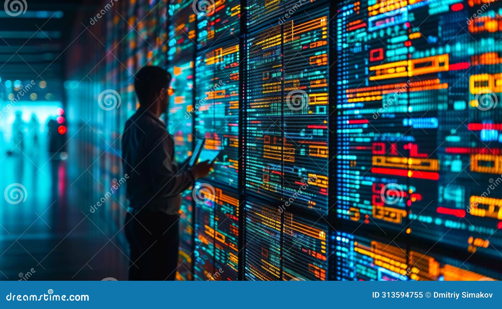 Logistics Analyst Examining Stock Illustration - Illustration of ...