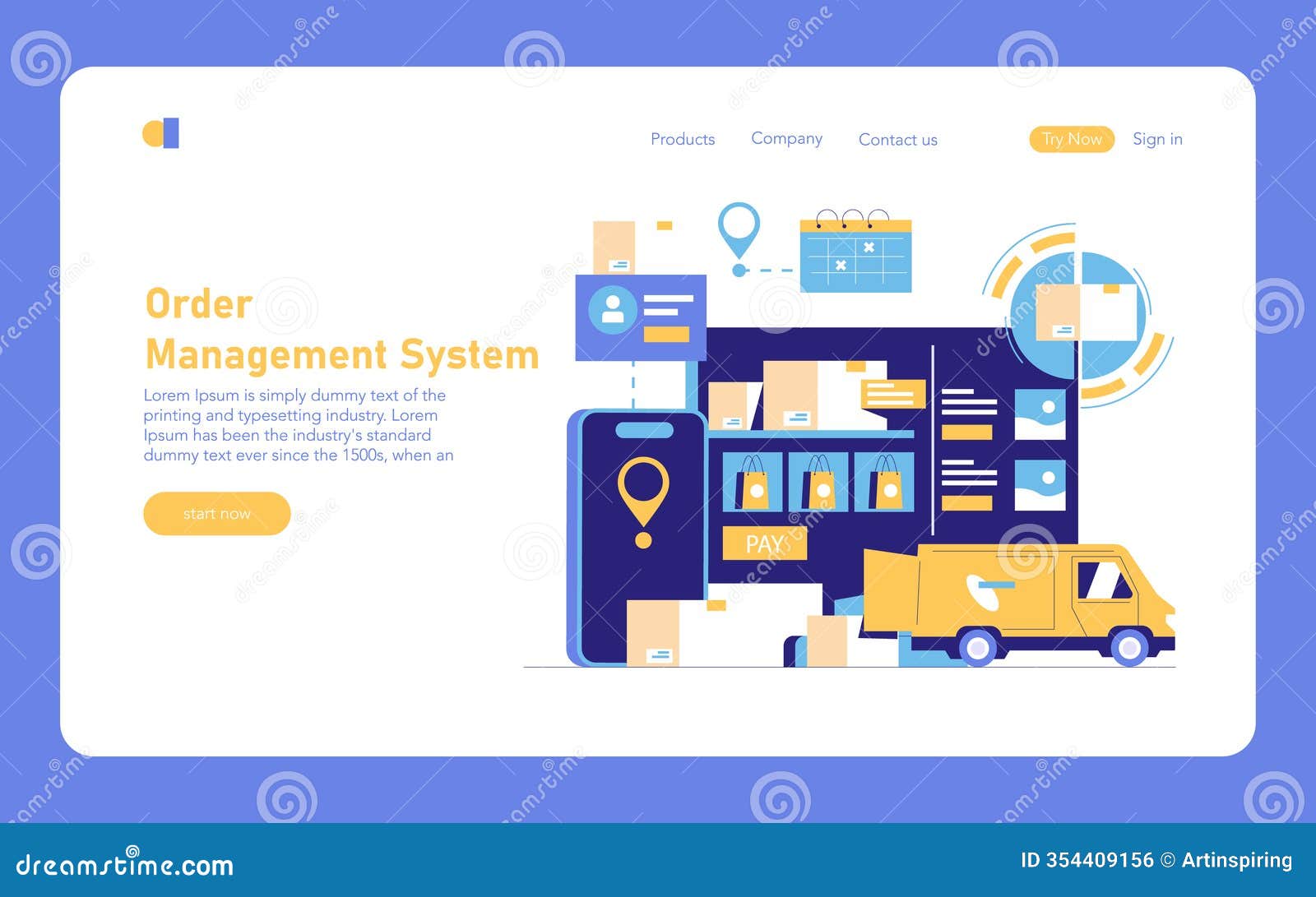 Logistics Automation. Flat Vector Illustration Stock Illustration ...