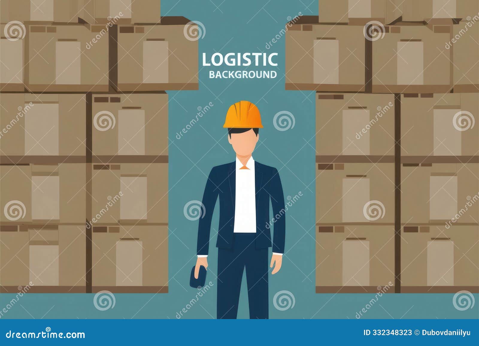 Logistics Background Illustration: Abstract Transport and Delivery ...