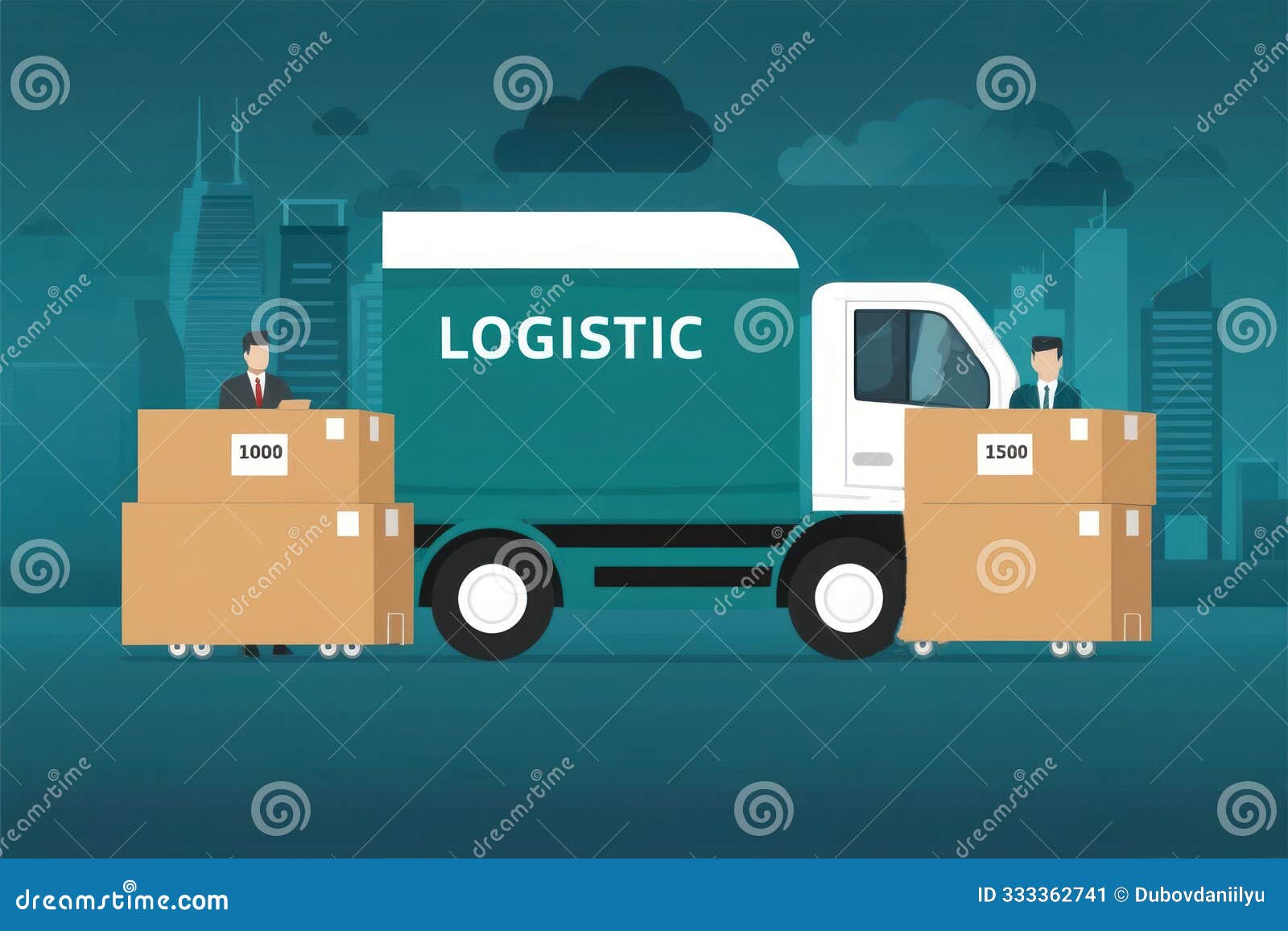 Logistics Background Illustration: Abstract Transport and Delivery ...