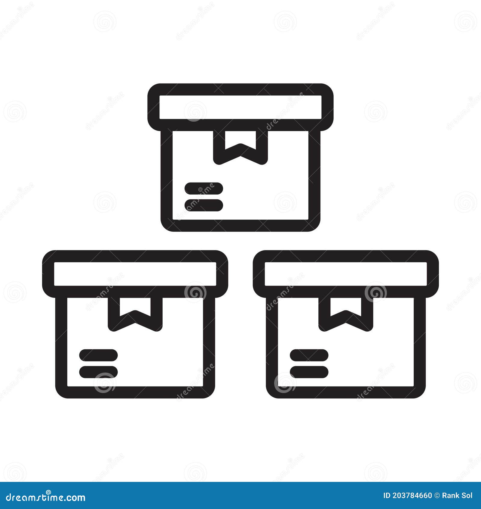 Logistics, Boxes, Cargo Goods, Stock Fully Editable Vector Icon Stock ...