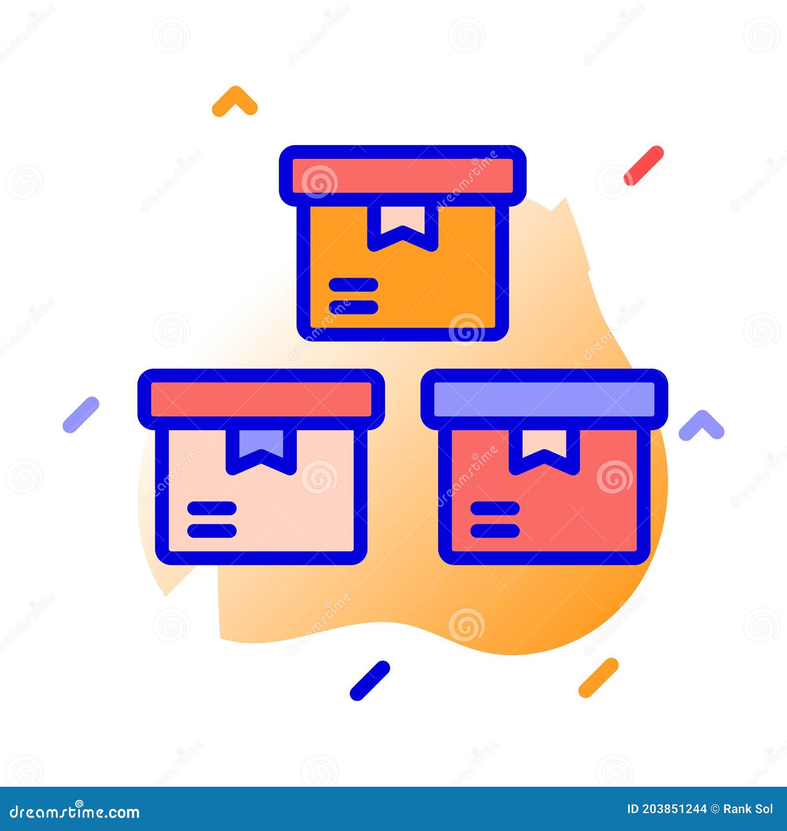 Logistics, Boxes, Cargo Goods, Stock Fully Editable Vector Icon Stock ...