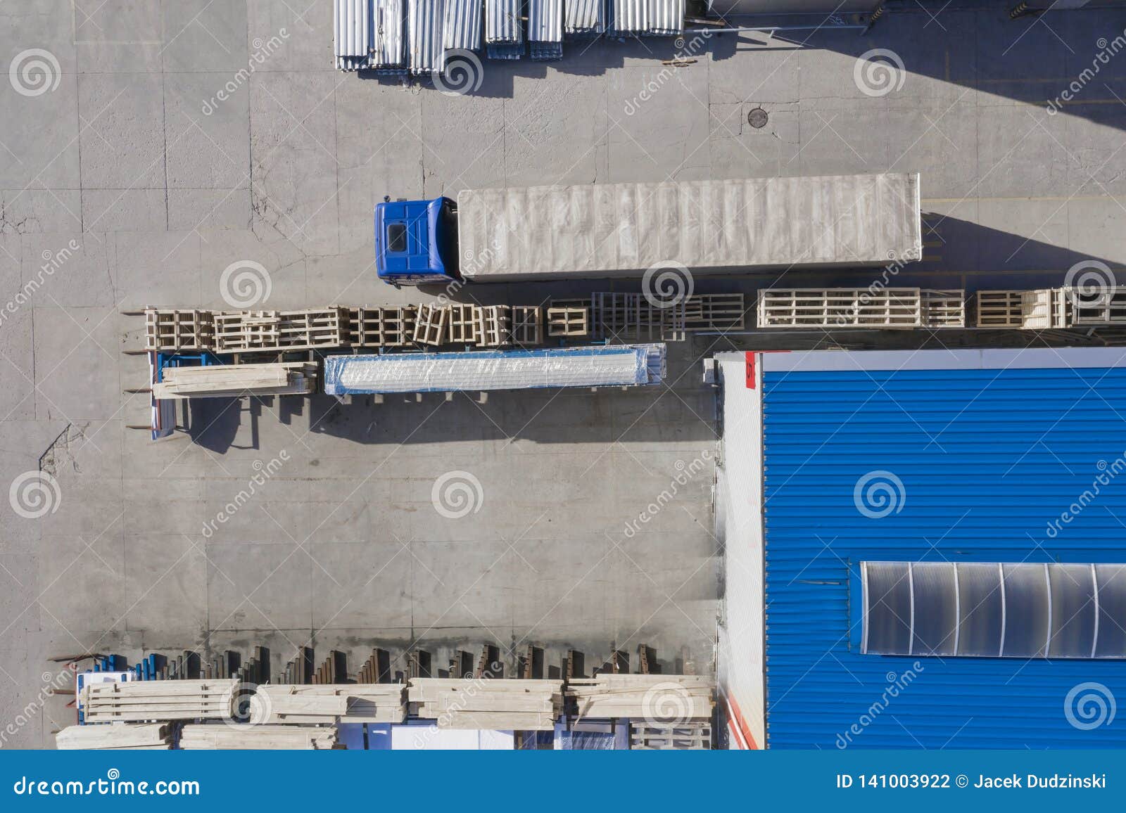 Logistics Center. Trucks in Warehouse Distribution Center Stock Photo ...