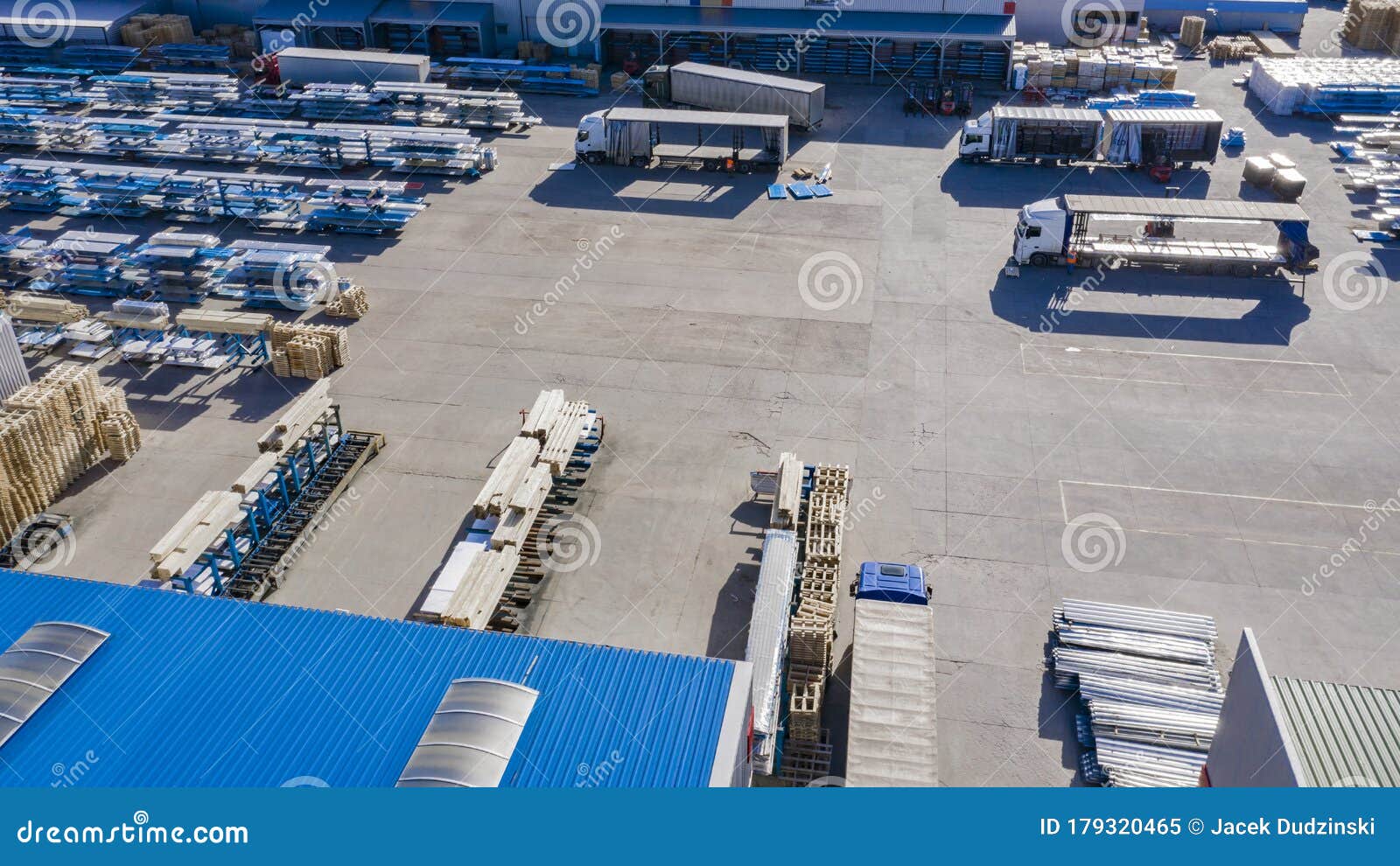 Logistics Center. Trucks in Warehouse Distribution Center Stock Image ...