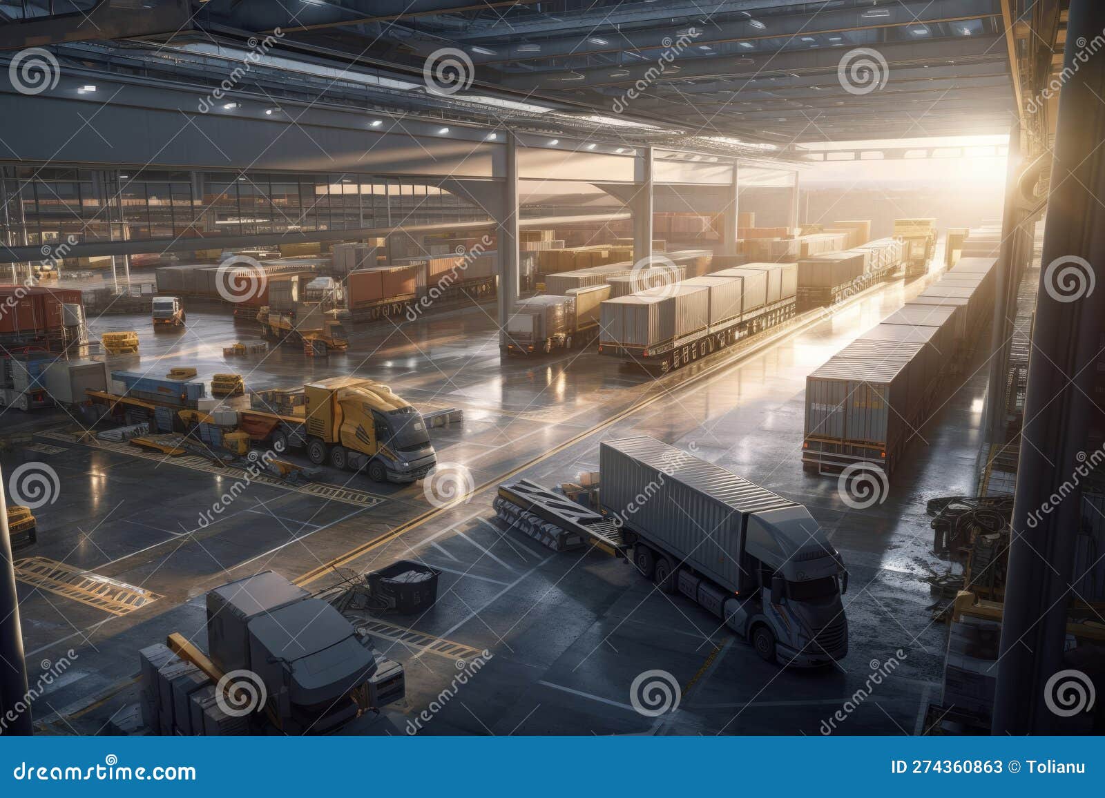 Logistics Center: the Ultimate Hub of Efficiency Stock Illustration ...
