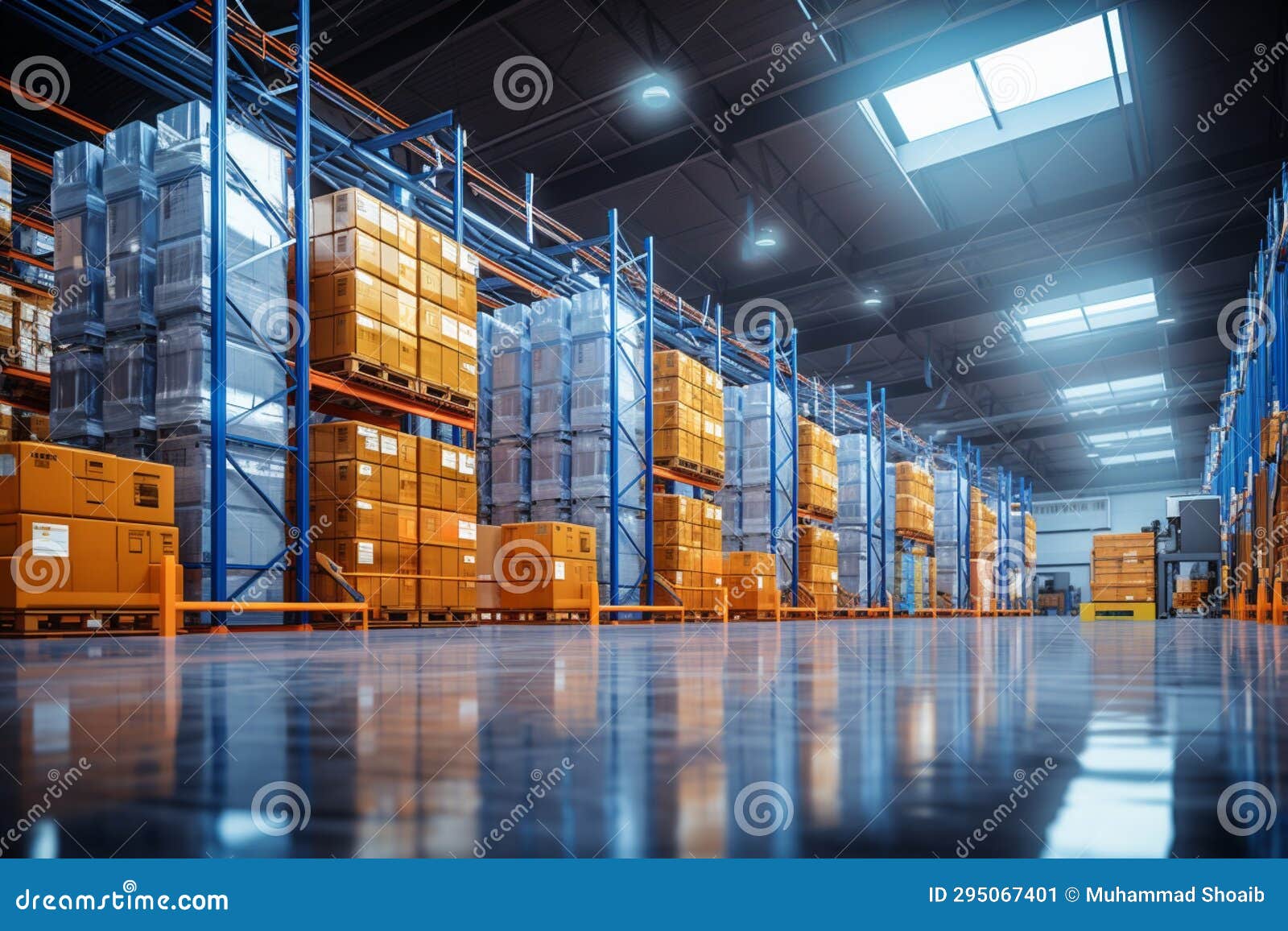 Logistics Center Warehouse Interior, a Space for Organized Storage and ...