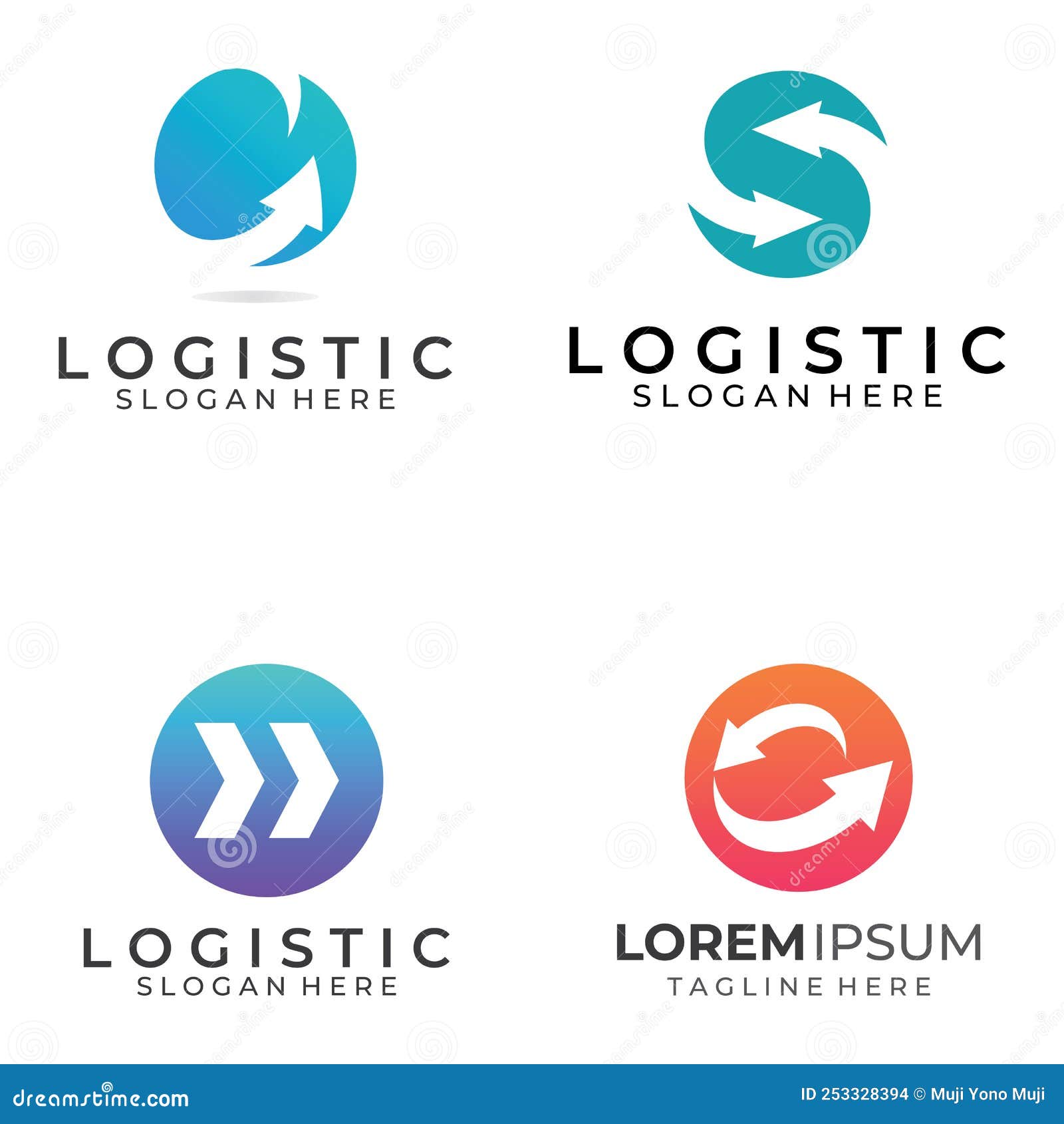 Logistics Company Vector Logo, Arrow Icon Logo, Fast Digital Delivery ...