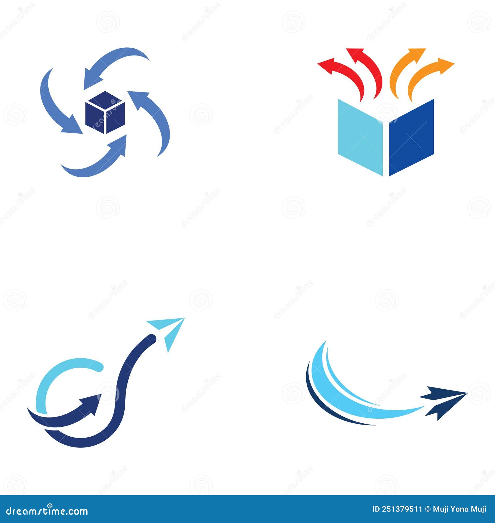 Logistics Company Vector Logo, Arrow Icon Logo, Fast Digital Delivery ...