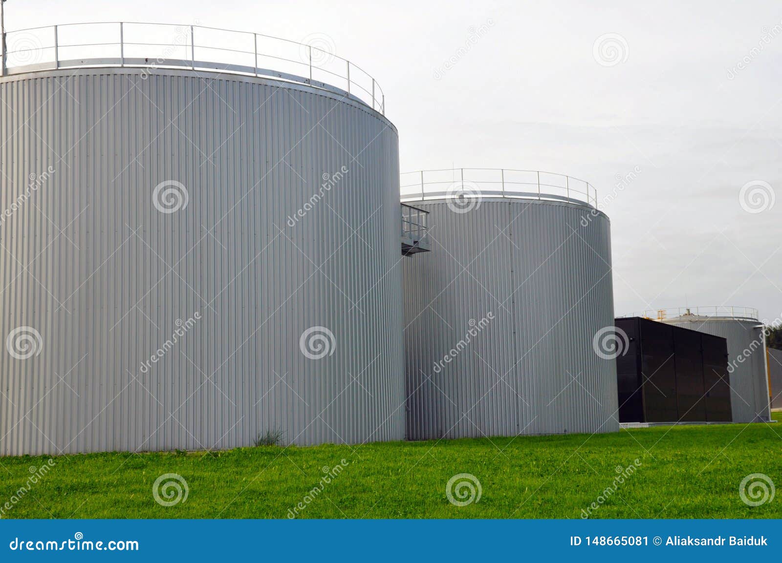 Logistics Complex. Fire Tank with Water Reserve Stock Image - Image of ...
