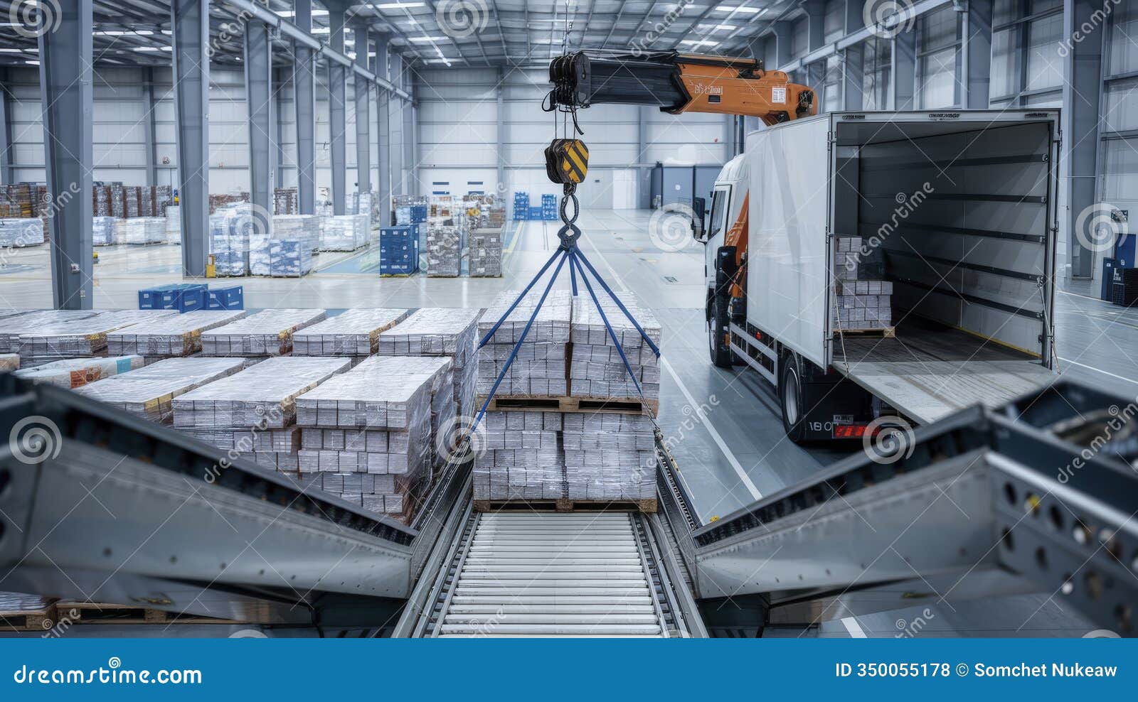 Logistics Concept Efficient Loading Process in a Modern Warehouse ...