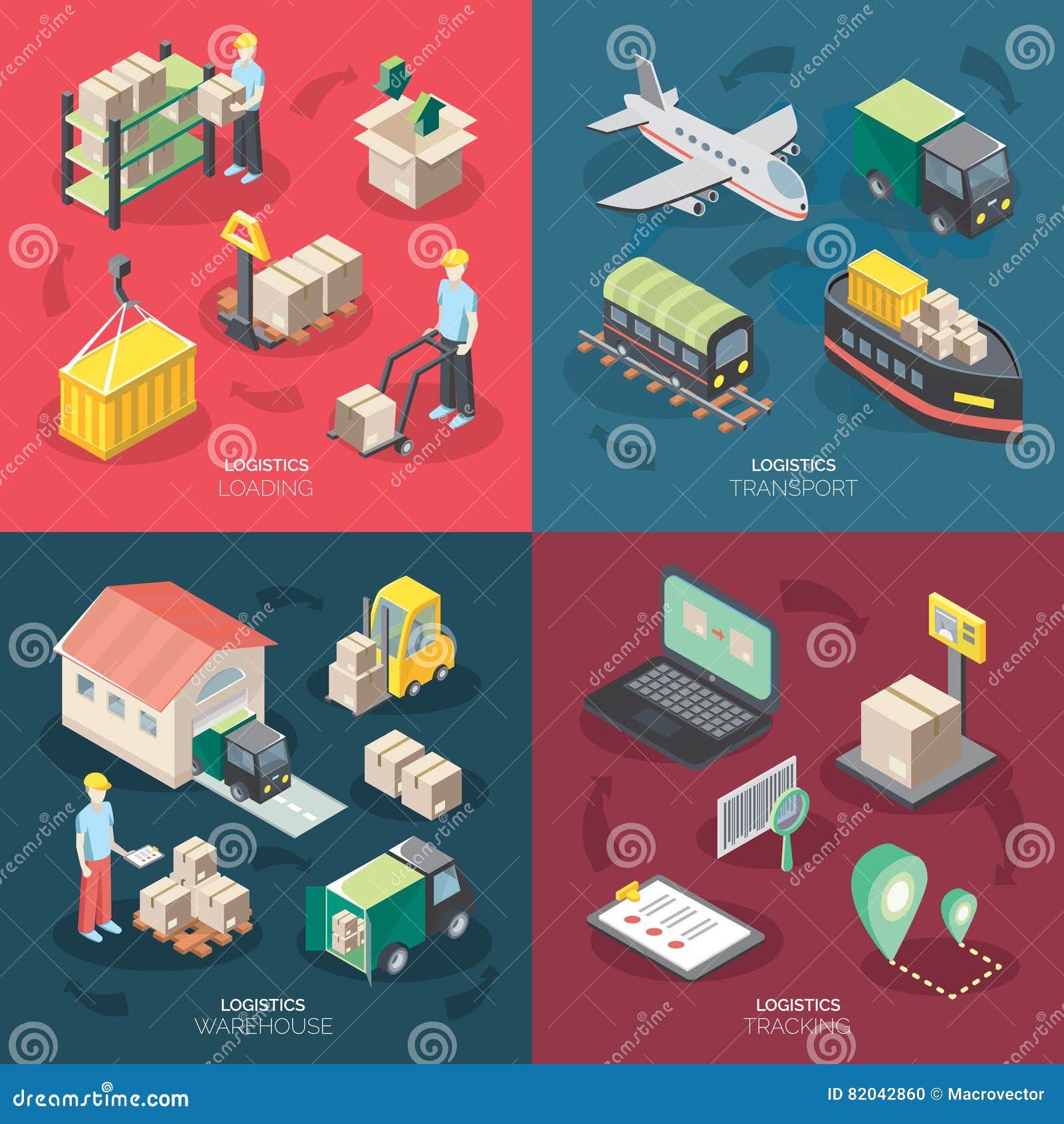 USA Logistics Concept Illustration. National Flag Of USA From The Back ...