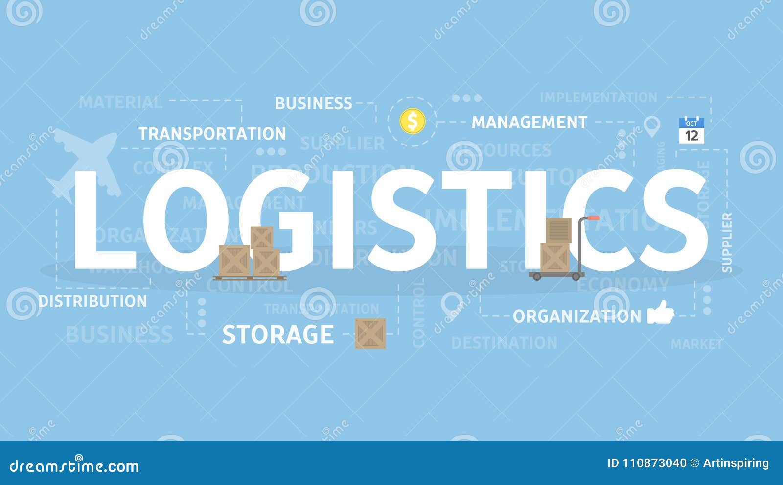 Logistics Concept Illustration. Stock Vector - Illustration of industry ...