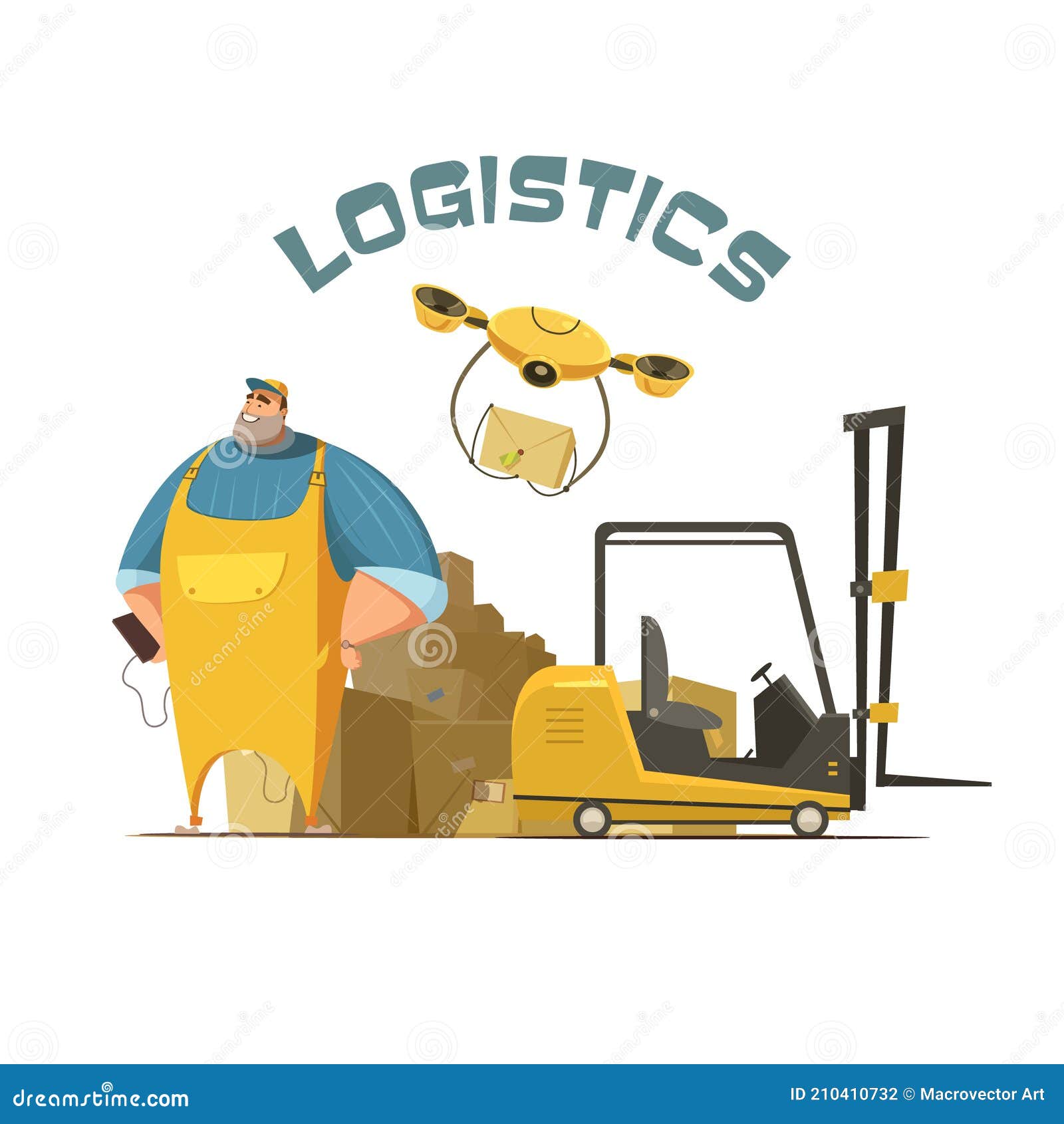 Logistics Concept Illustration Stock Vector - Illustration of icons ...