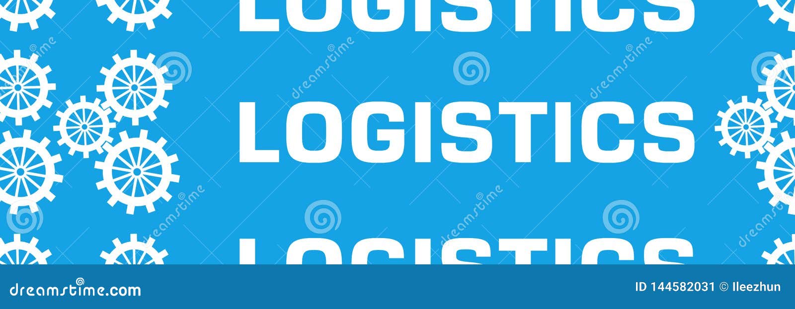 Logistics Blue Gears Top Bottom Horizontal Royalty-Free Stock ...