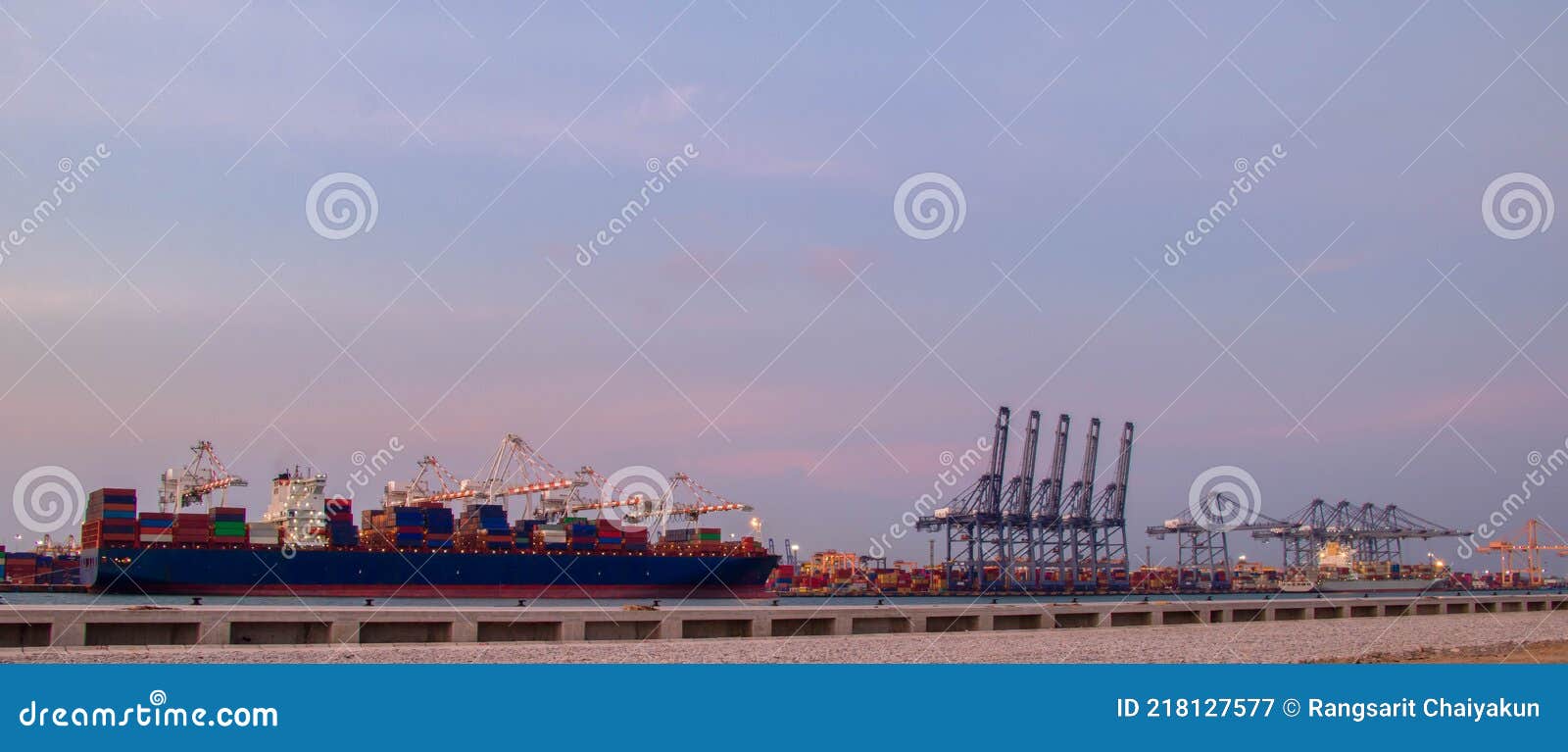 Logistics and container stock image. Image of lift, haul - 218127577