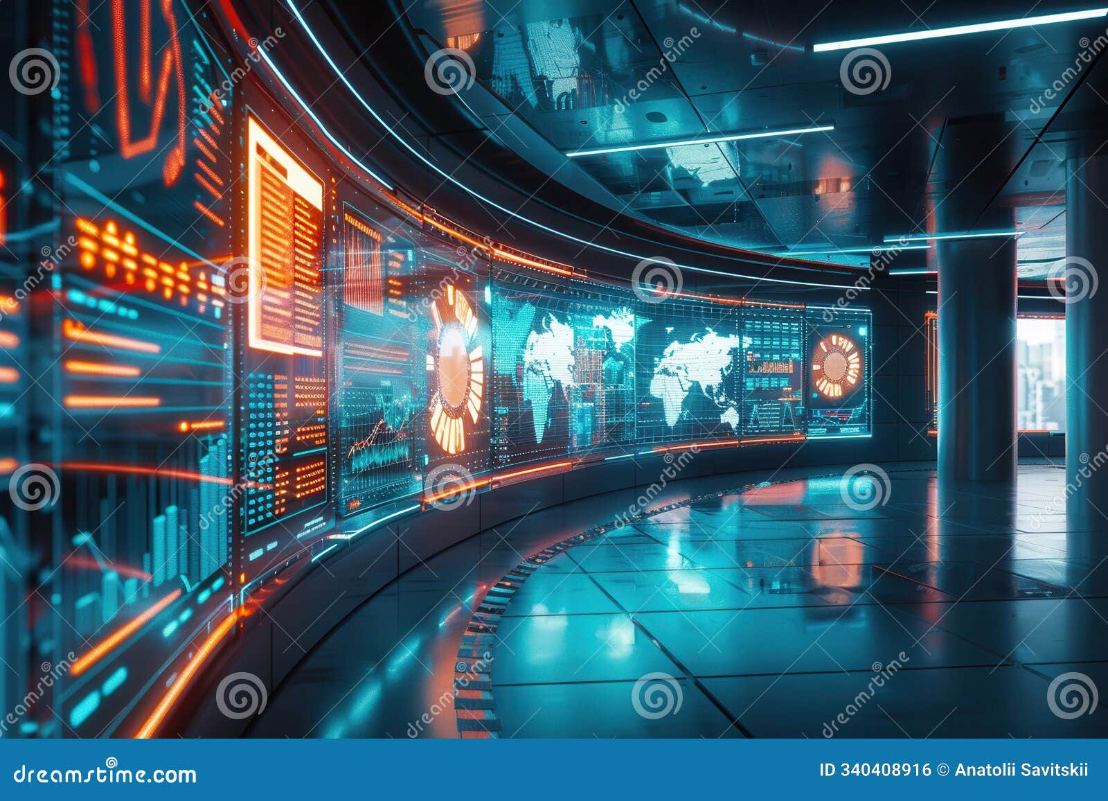 The Logistics Control Center Features Extensive Displays with Real-time ...