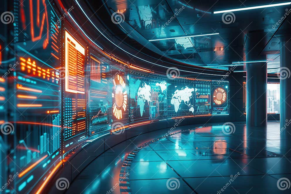 The Logistics Control Center Features Extensive Displays with Real-time ...