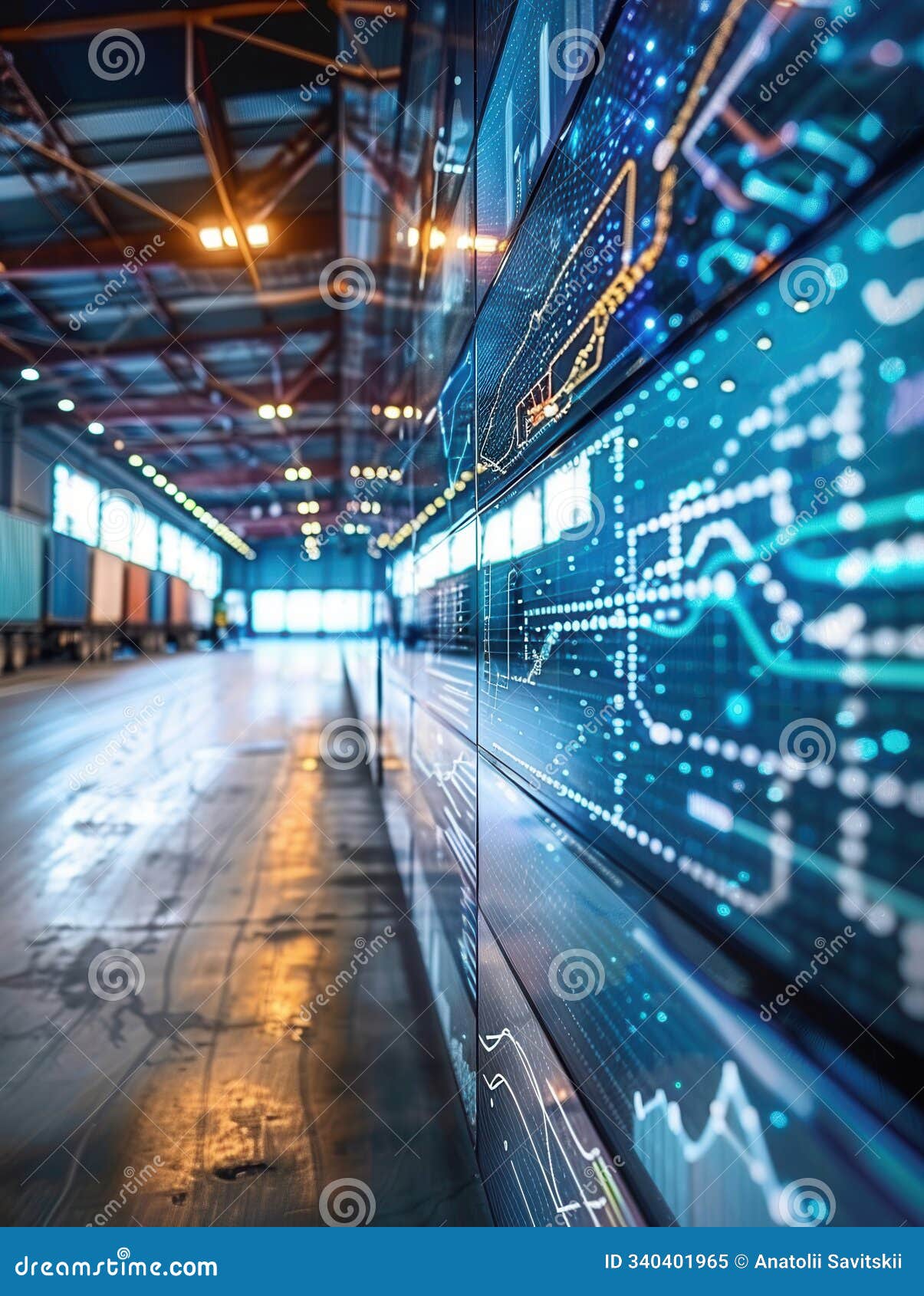 The Logistics Control Center Features Large Screens Providing Critical ...