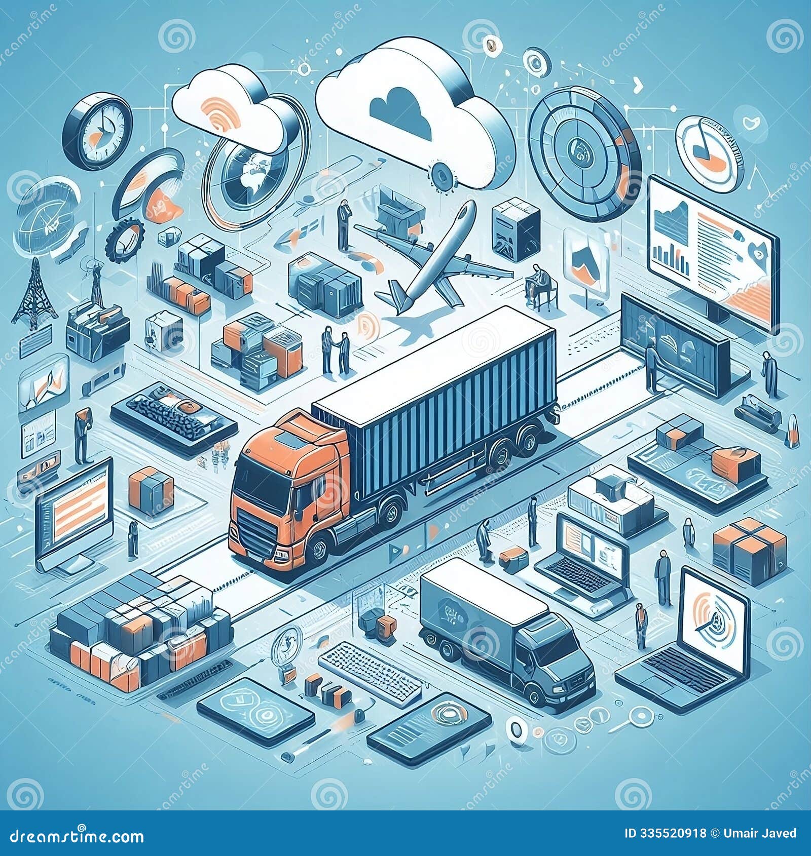 Logistics and Data Analysis Concept, Banner, Wallpaper Stock ...