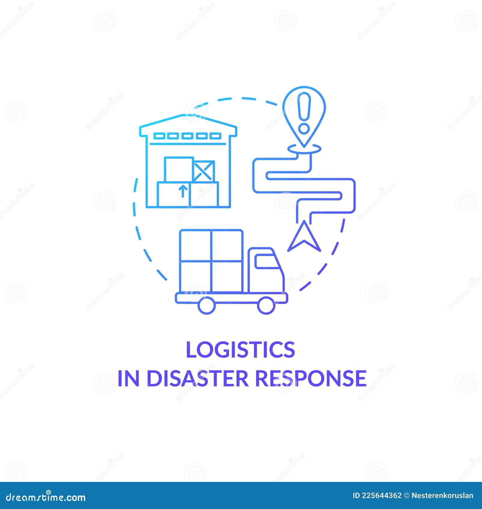 Logistics in Disaster Response Concept Icon. Stock Vector ...