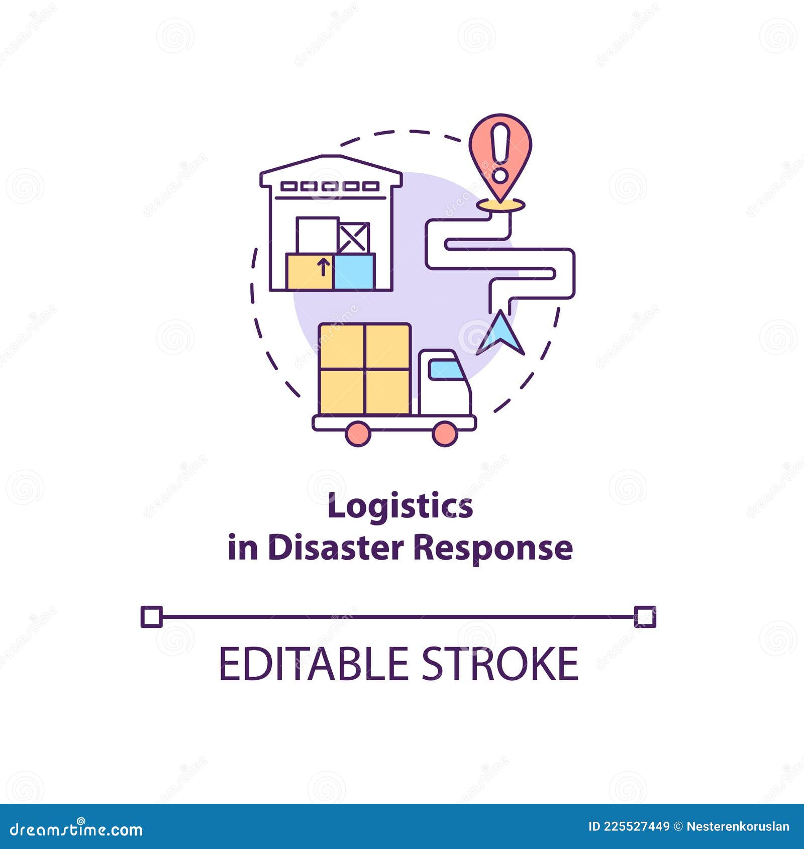 Logistics in Disaster Response Concept Icon. Stock Vector ...