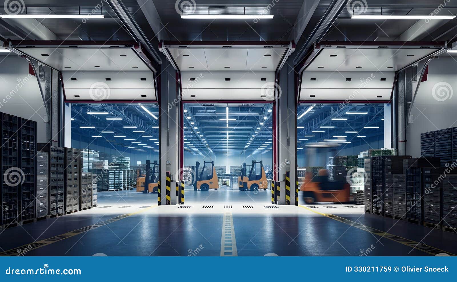 Logistics dock doors stock illustration. Illustration of subway - 330211759