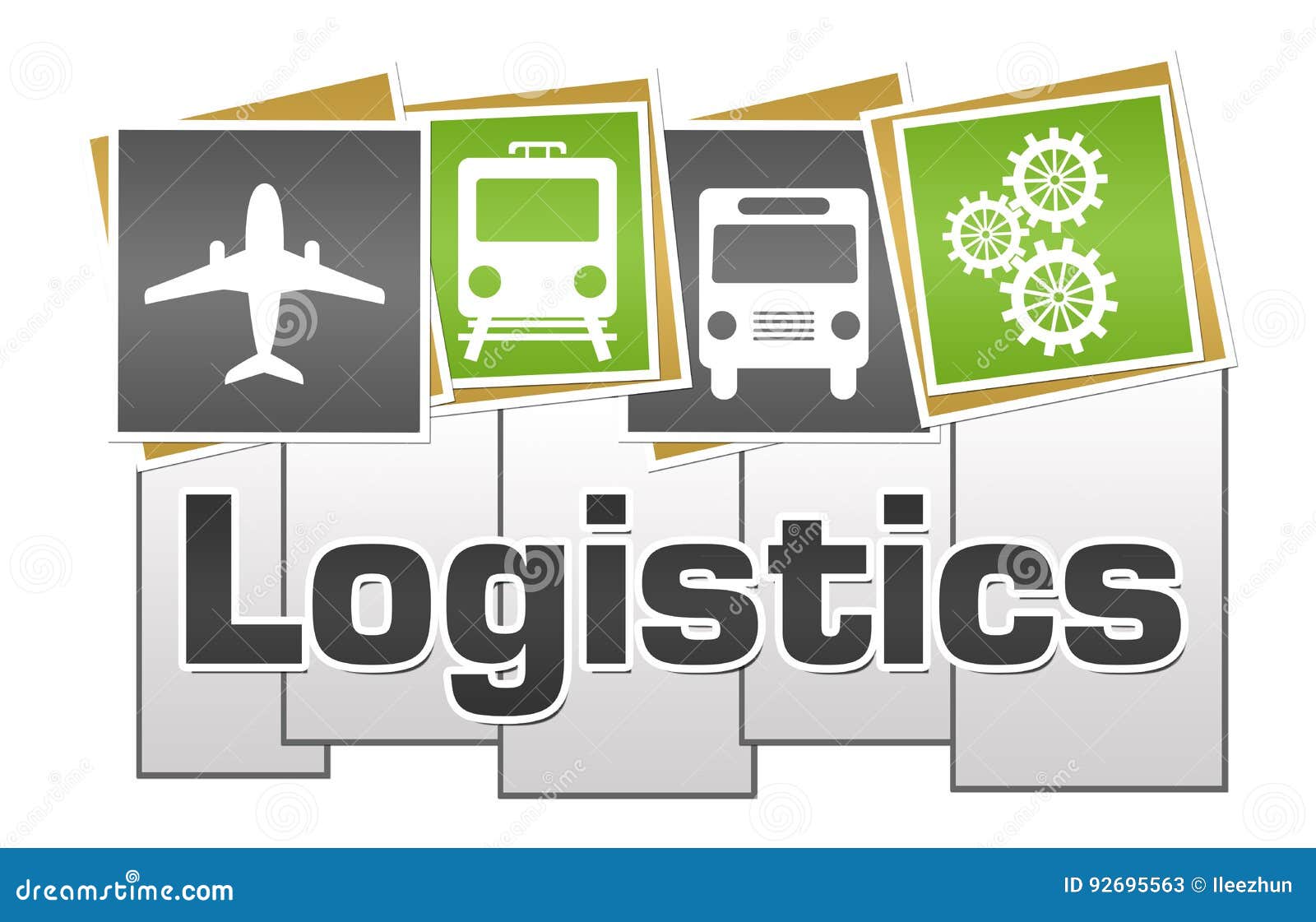 Logistics Green Grey Squares Stripes Stock Illustration - Illustration ...
